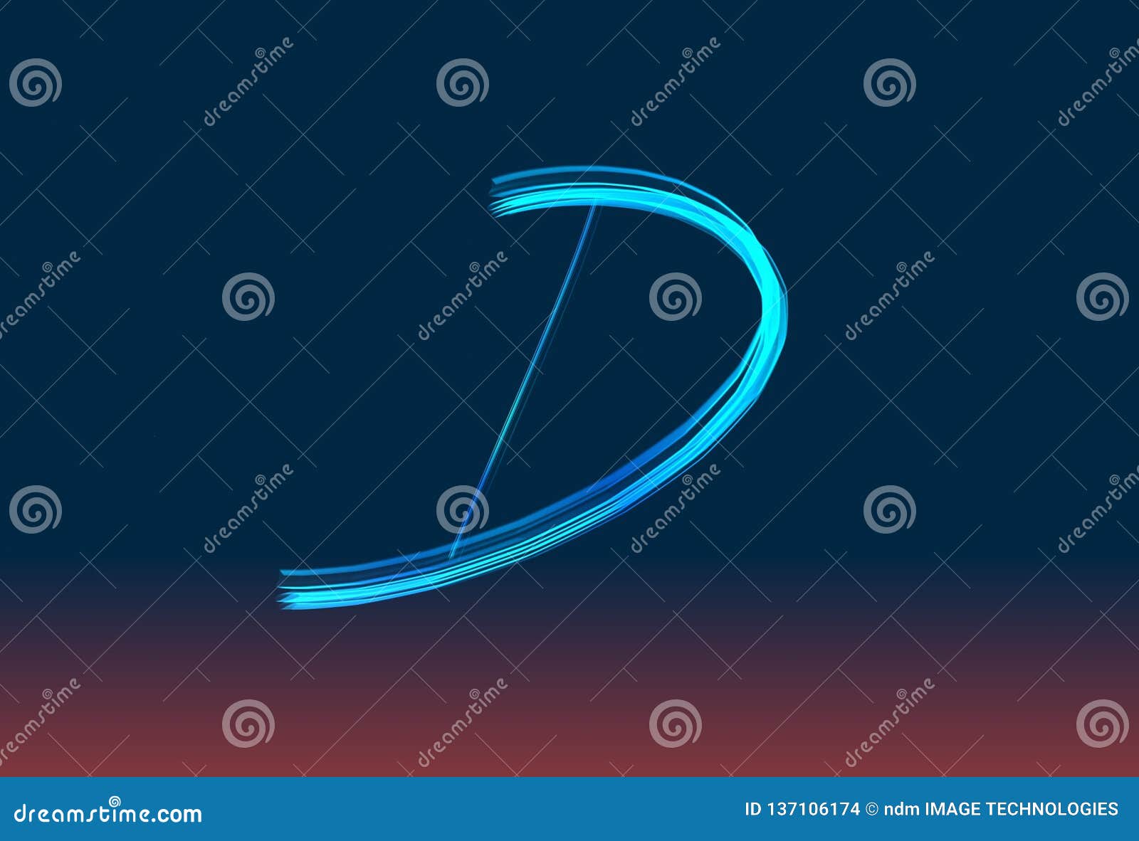 Letter D in Black Background Stock Illustration - Illustration of ...