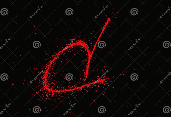 Letter D in Black Background Stock Illustration - Illustration of ...