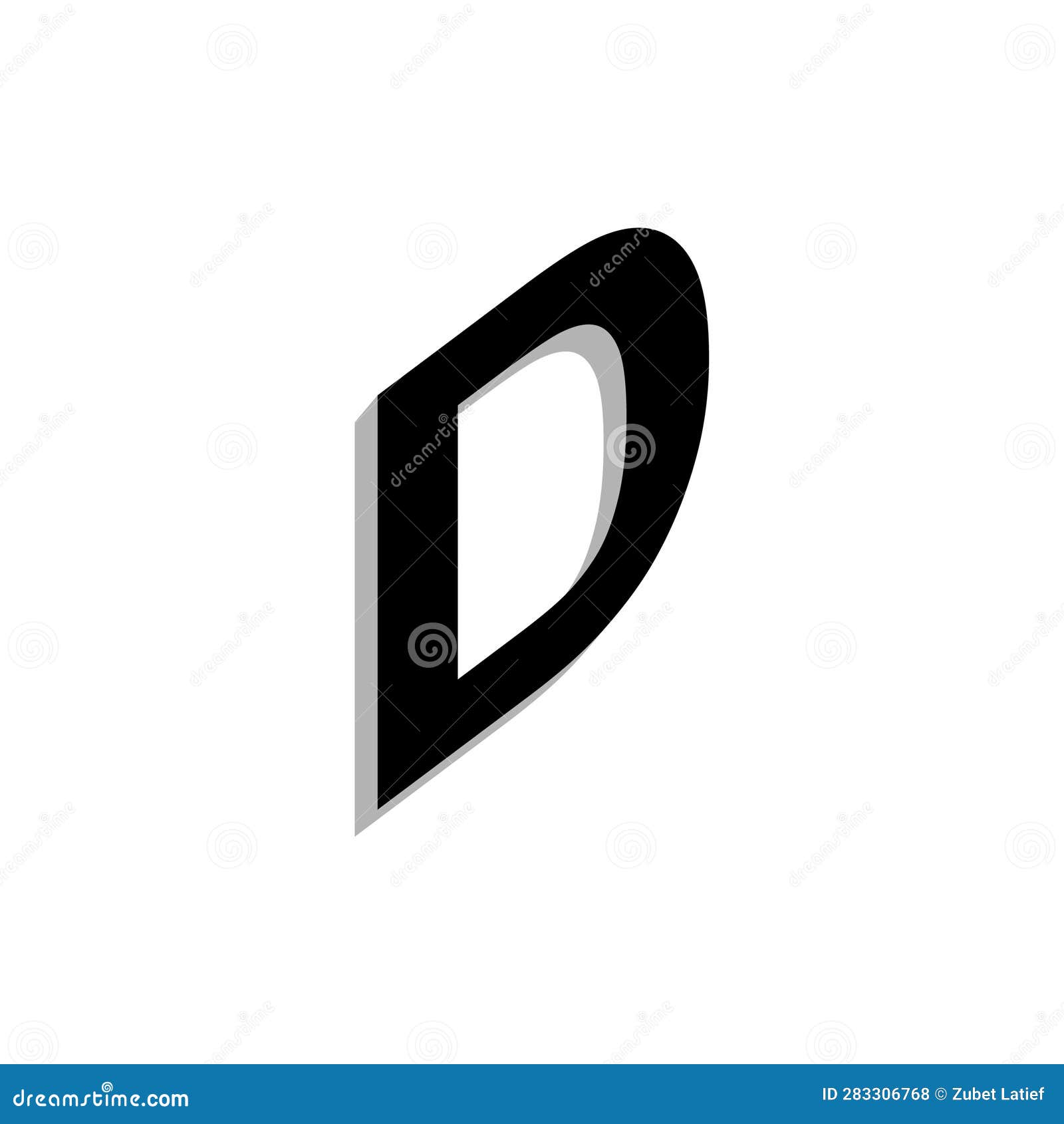 Letter D Bold Style Illustration Design Stock Vector - Illustration of ...