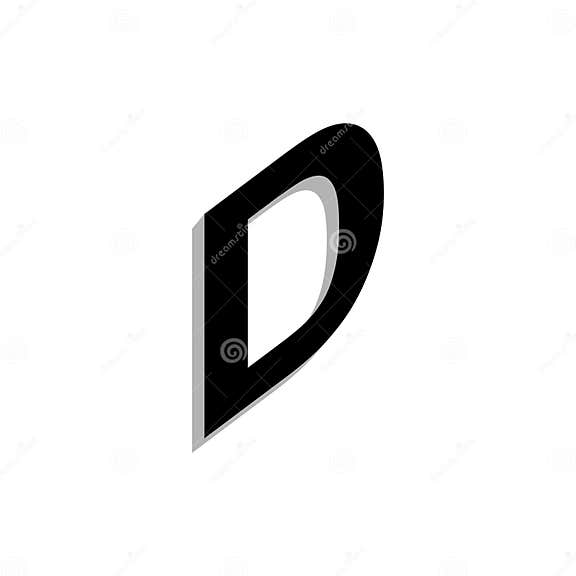 Letter D Bold Style Illustration Design Stock Vector - Illustration of ...