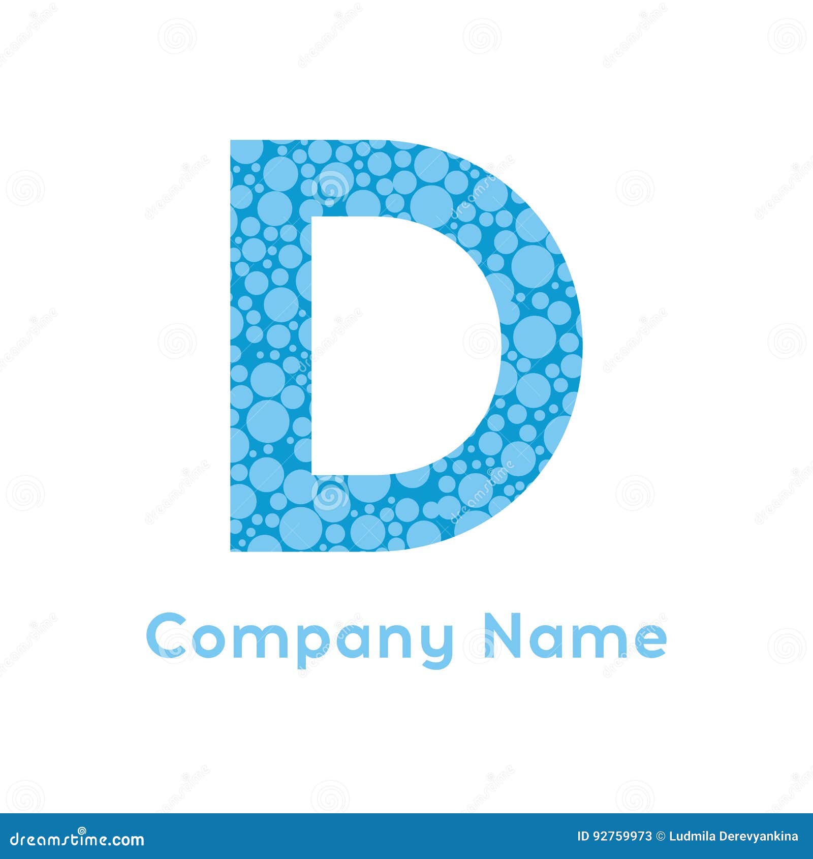 Letter D Bubbles Vector. Blue Bubble Design Vector Illustration Stock ...