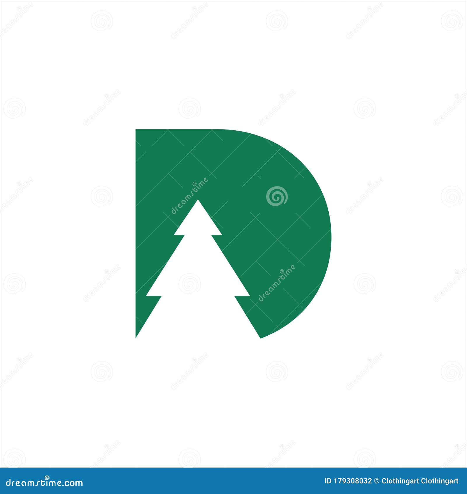Letter D Camara Tree Logo Vector Graphic Icon Stock Vector ...