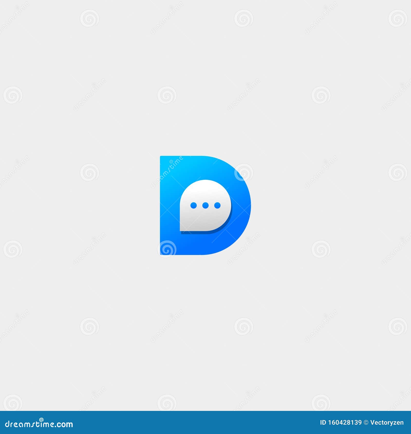 Letter D Chat Logo Template Vector Design Stock Image - Image of ...