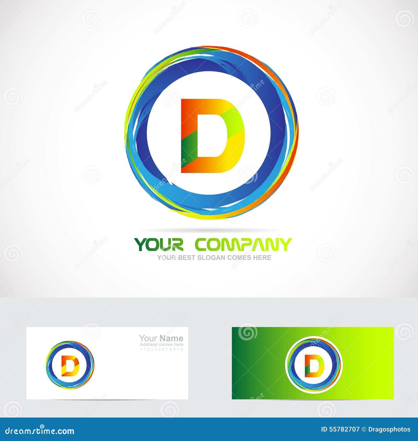 Letter D circle logo stock vector. Illustration of logotype - 55782707