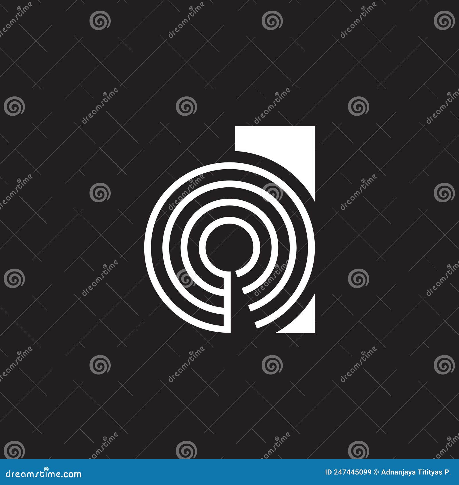 Letter D Circle Motion Linear Round Logo Vector Stock Vector ...