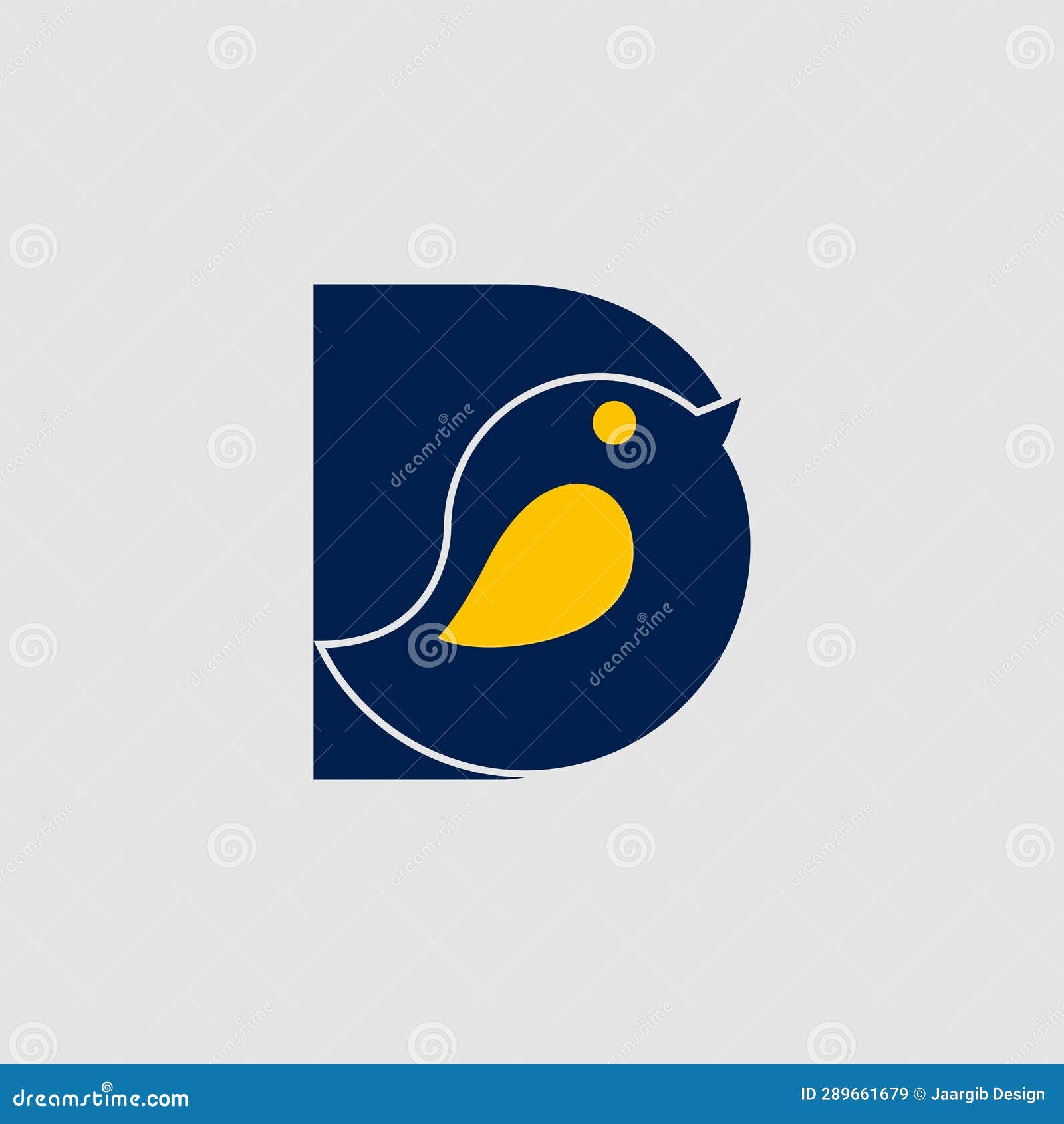 Letter D Combination Bird Logo Stock Illustration - Illustration of ...