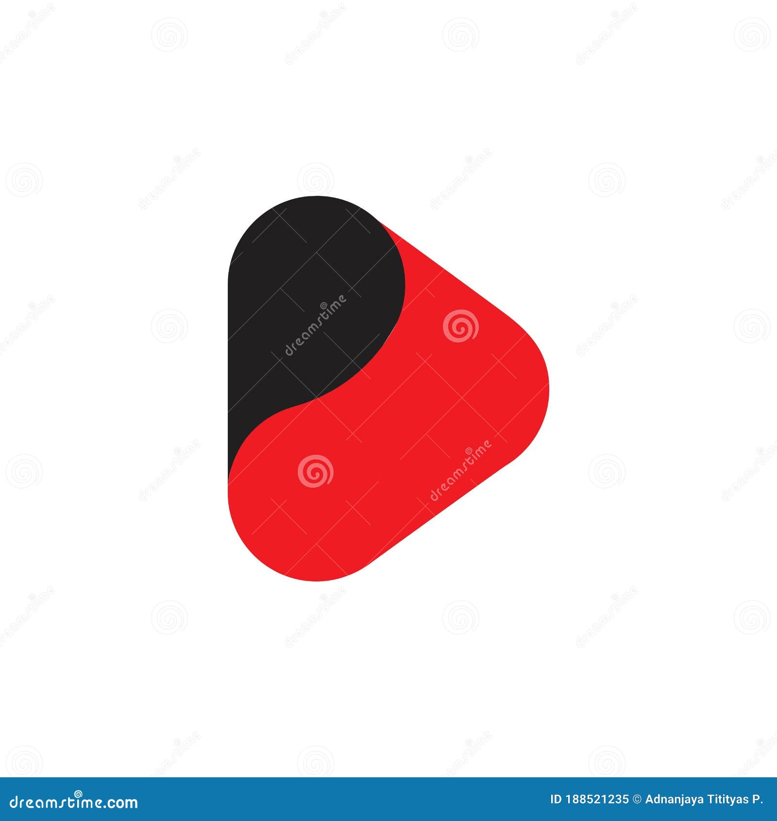 Letter D Curves 3d Color Logo Vector Stock Vector - Illustration of ...