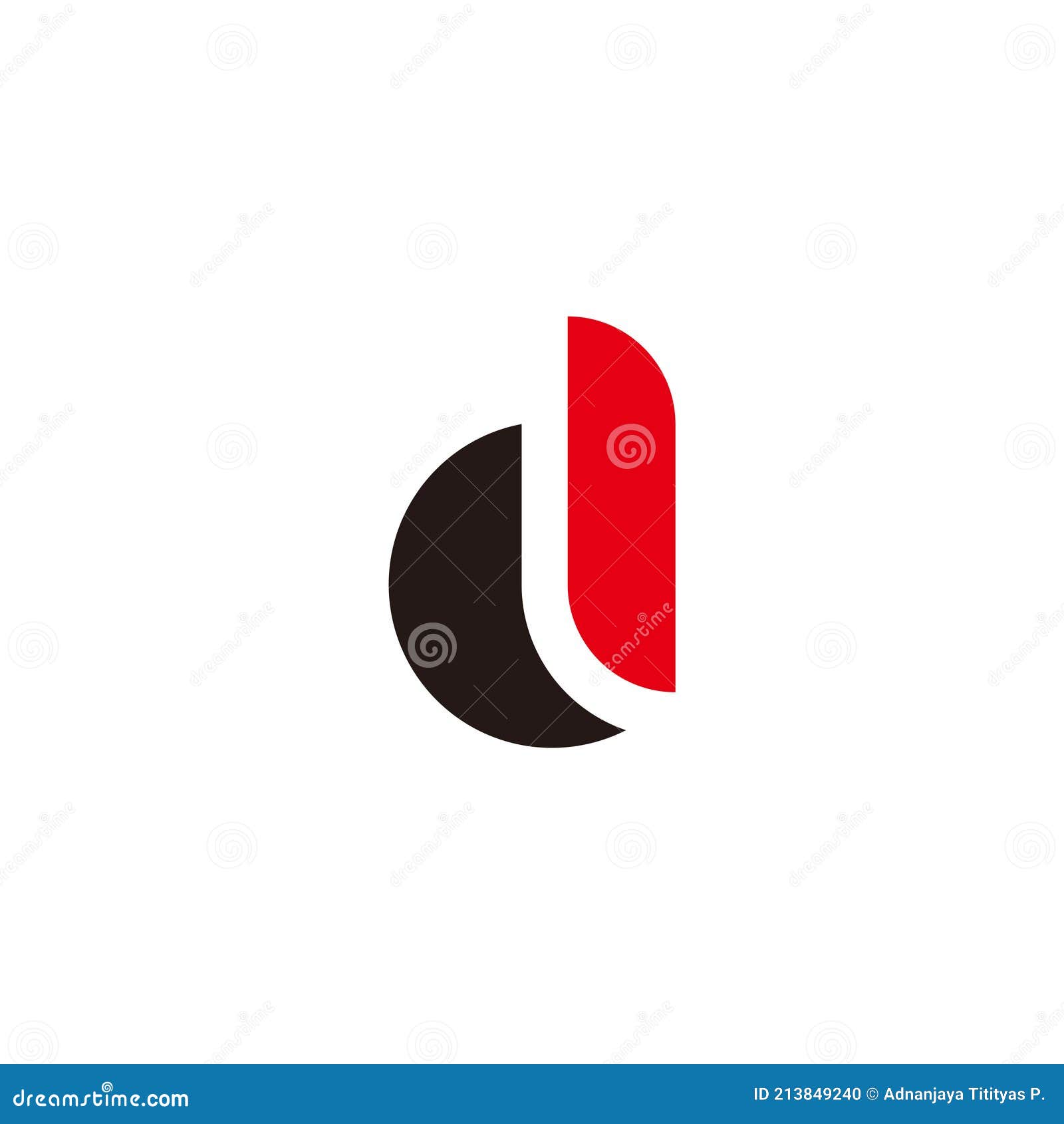 Letter D Curves Geometric Simplicity Concept Logo Vector Stock Vector ...