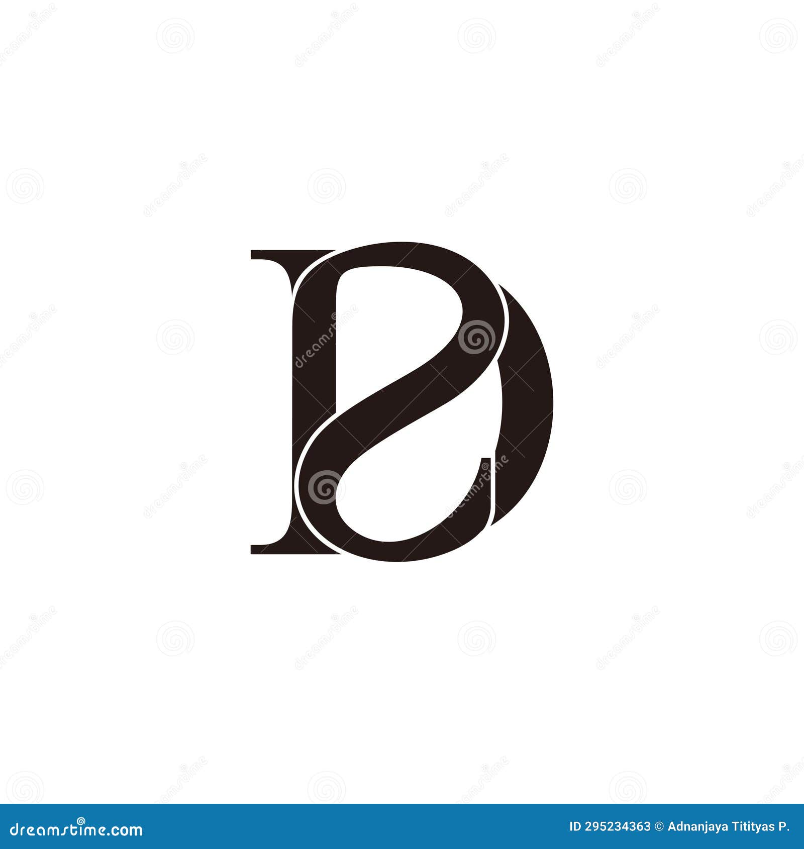 Letter 2d Curves Linked Simple Logo Vector Stock Vector - Illustration ...