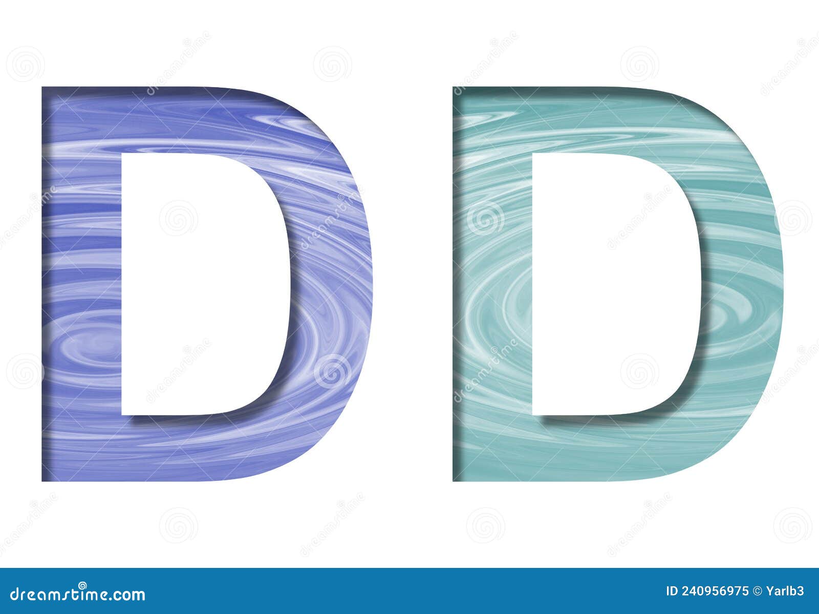 Letter D Cut Out Of White Paper On The Background Of Beautiful Circles