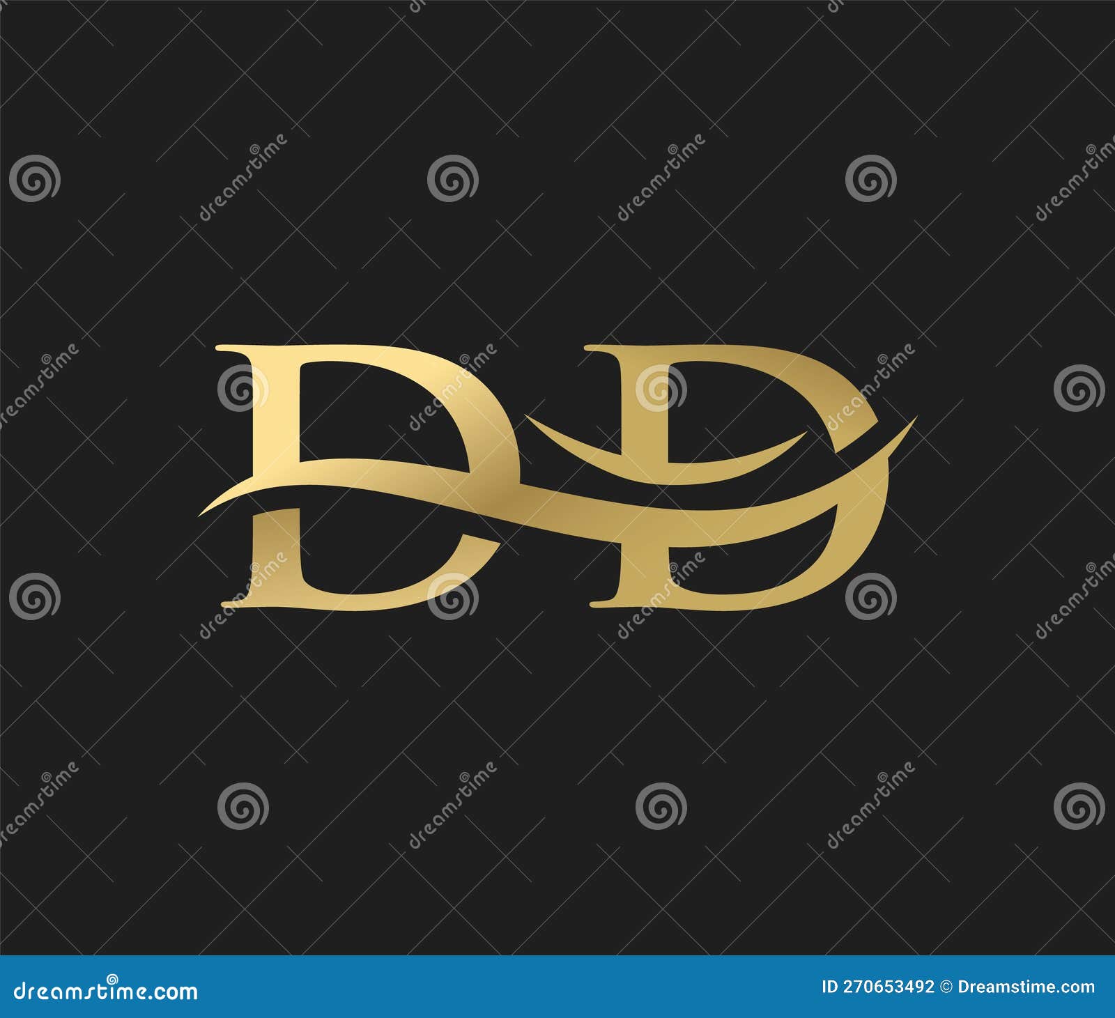 Letter D D linked logo stock vector. Illustration of next - 270653492