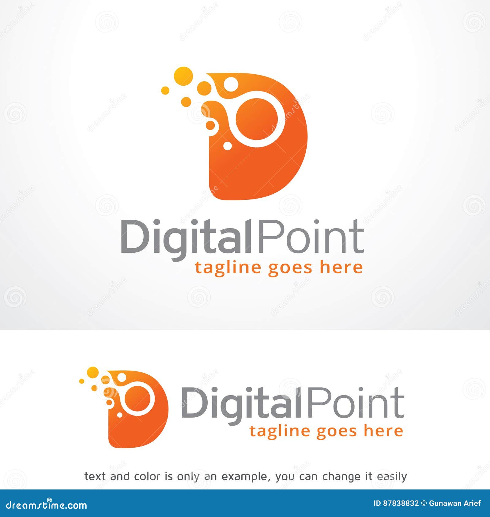 Letter D Digital Logo Template Design Vector Stock Vector ...