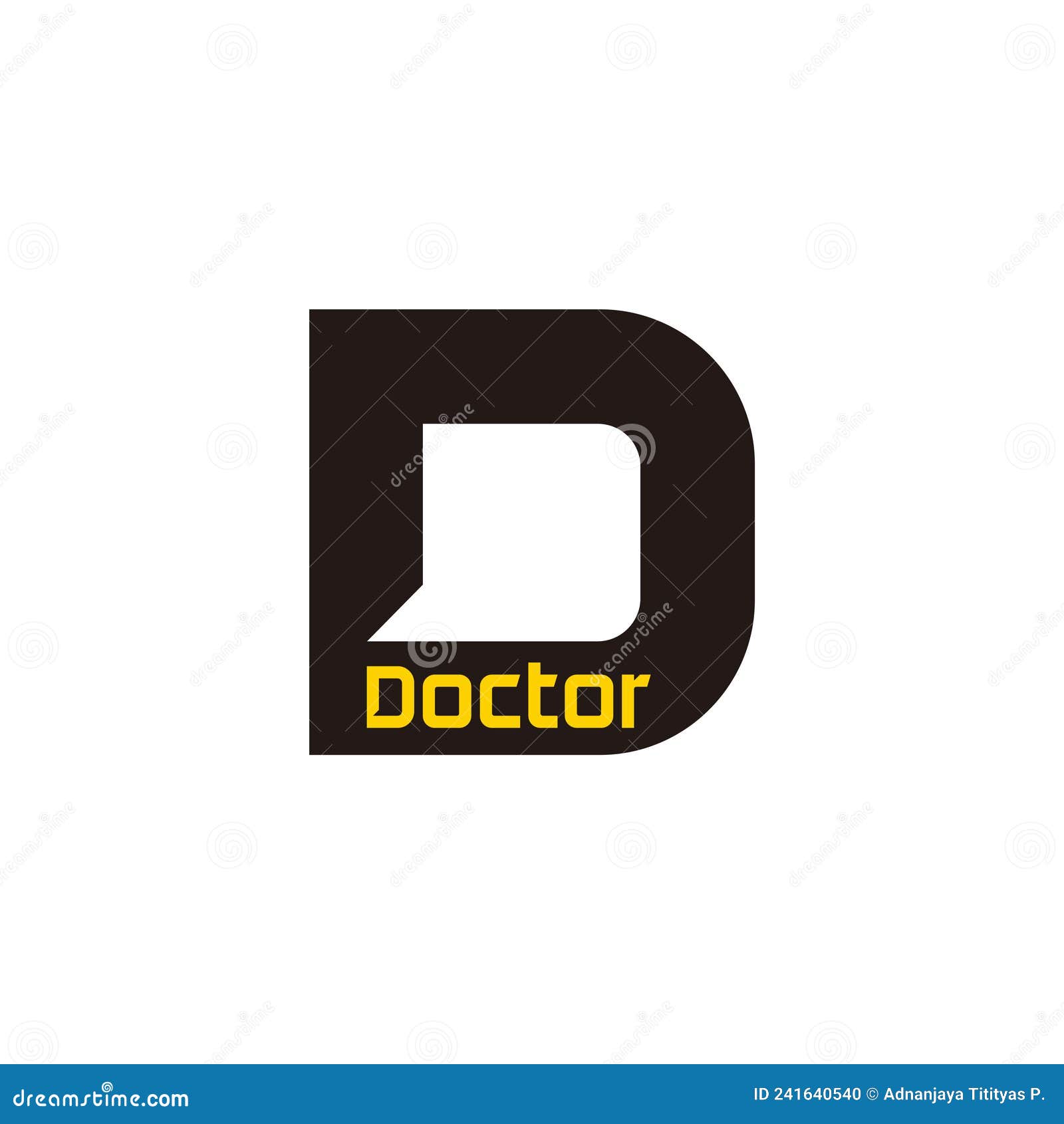 Letter D Doctor Talk Symbol Logo Vector Stock Vector - Illustration of ...