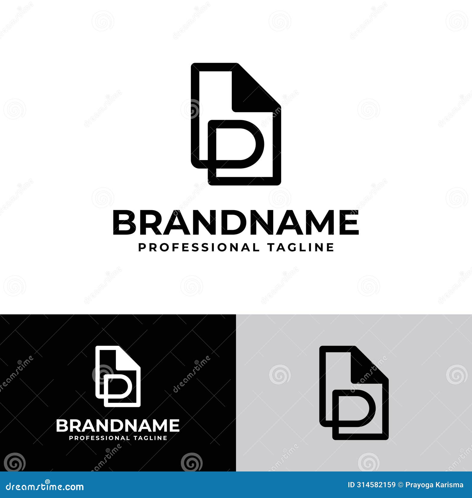 Letter D Document Logo, Suitable for Business Related To Document or ...