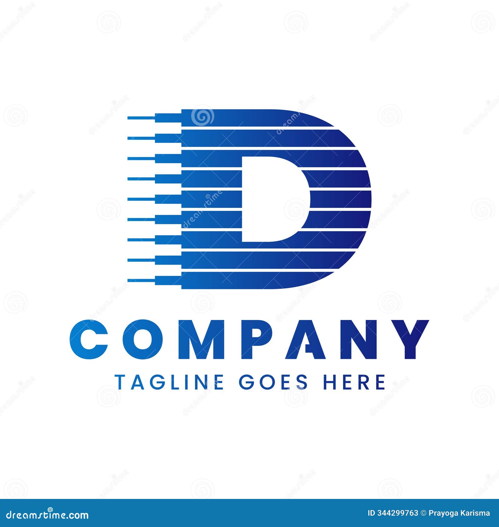 Letter D Dynamic Technology Logo, Symbolizing Innovation, Speed, and ...