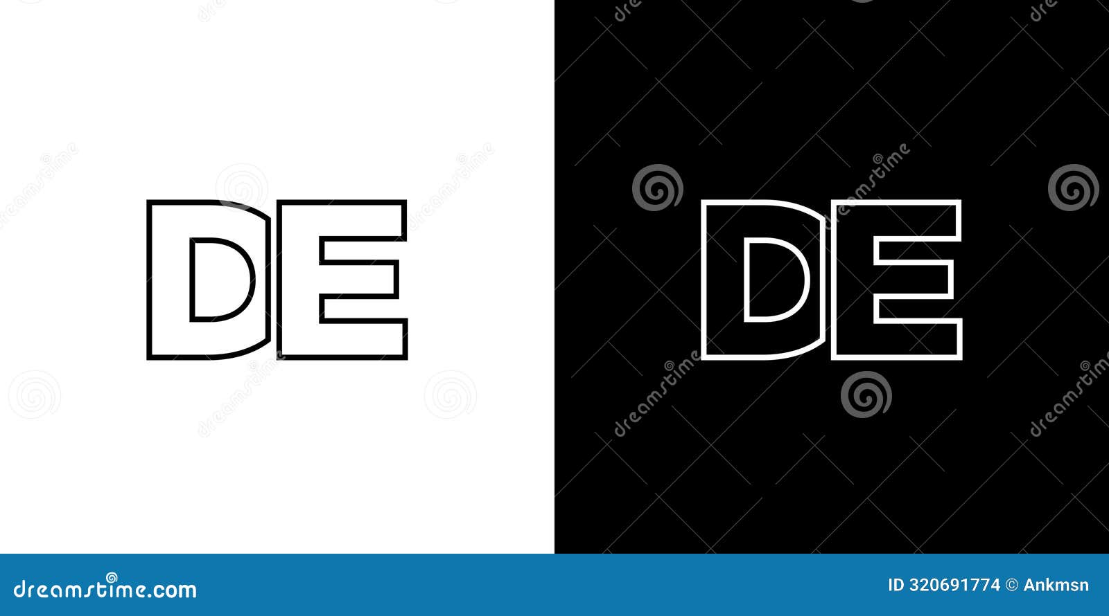 Letter D and E, DE Logo Design Template. Minimal Monogram Initial Based ...