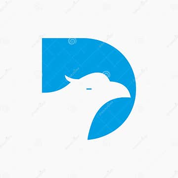 Letter D Eagle Logo Design. Transportation Symbol Vector Template Stock ...