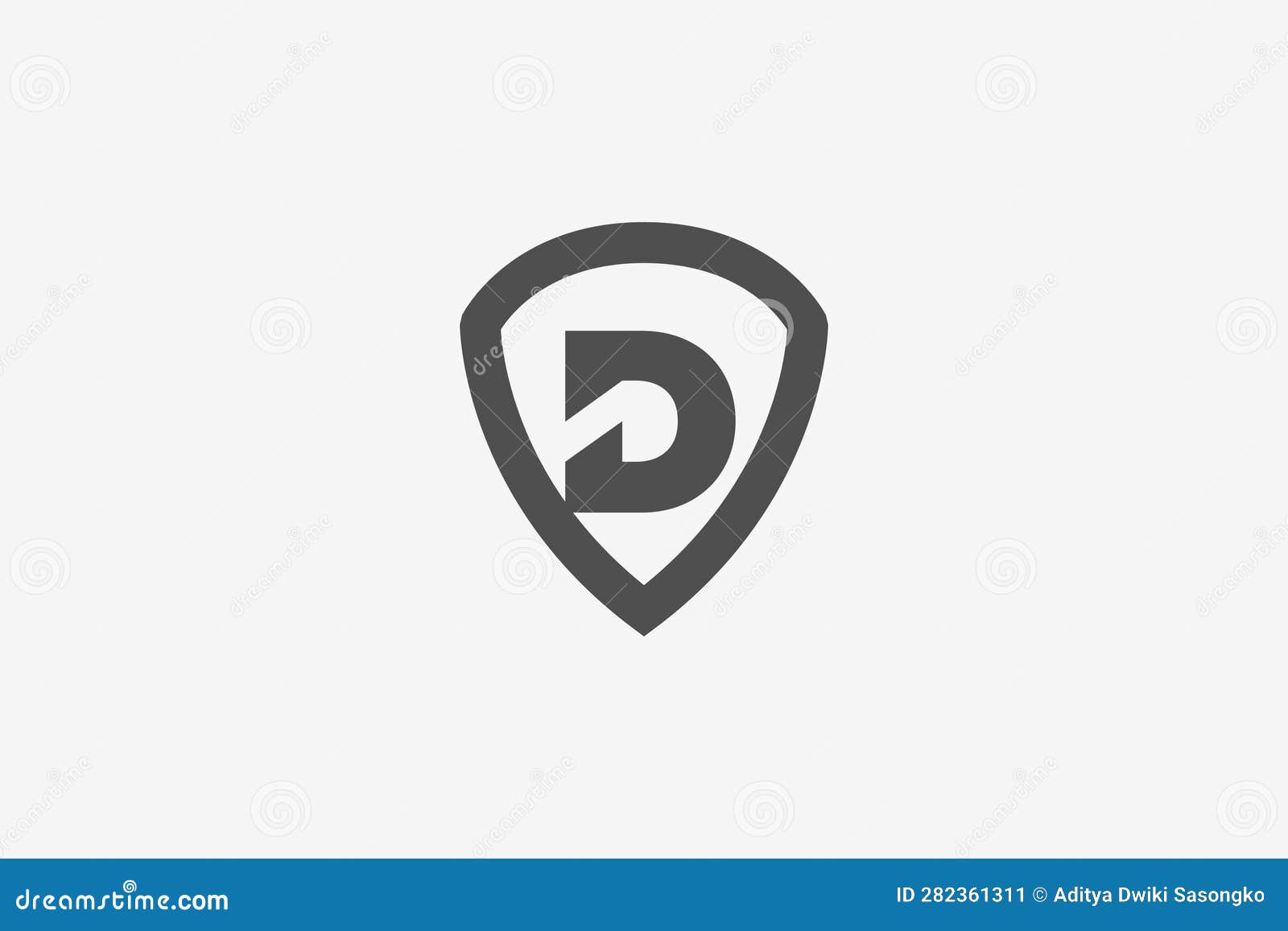 Letter D emblem logo stock vector. Illustration of calligraphy - 282361311