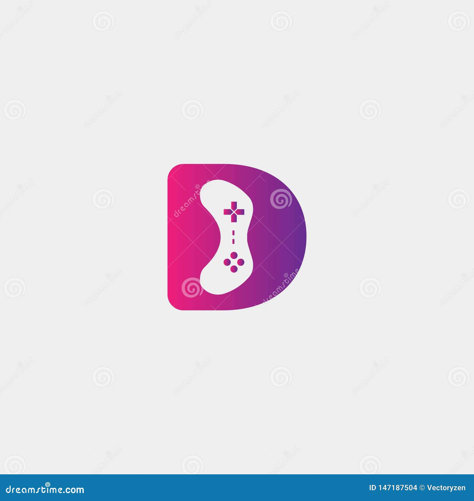 Letter D Game Logo Design Template Vector Illustration,gamepad Icon ...