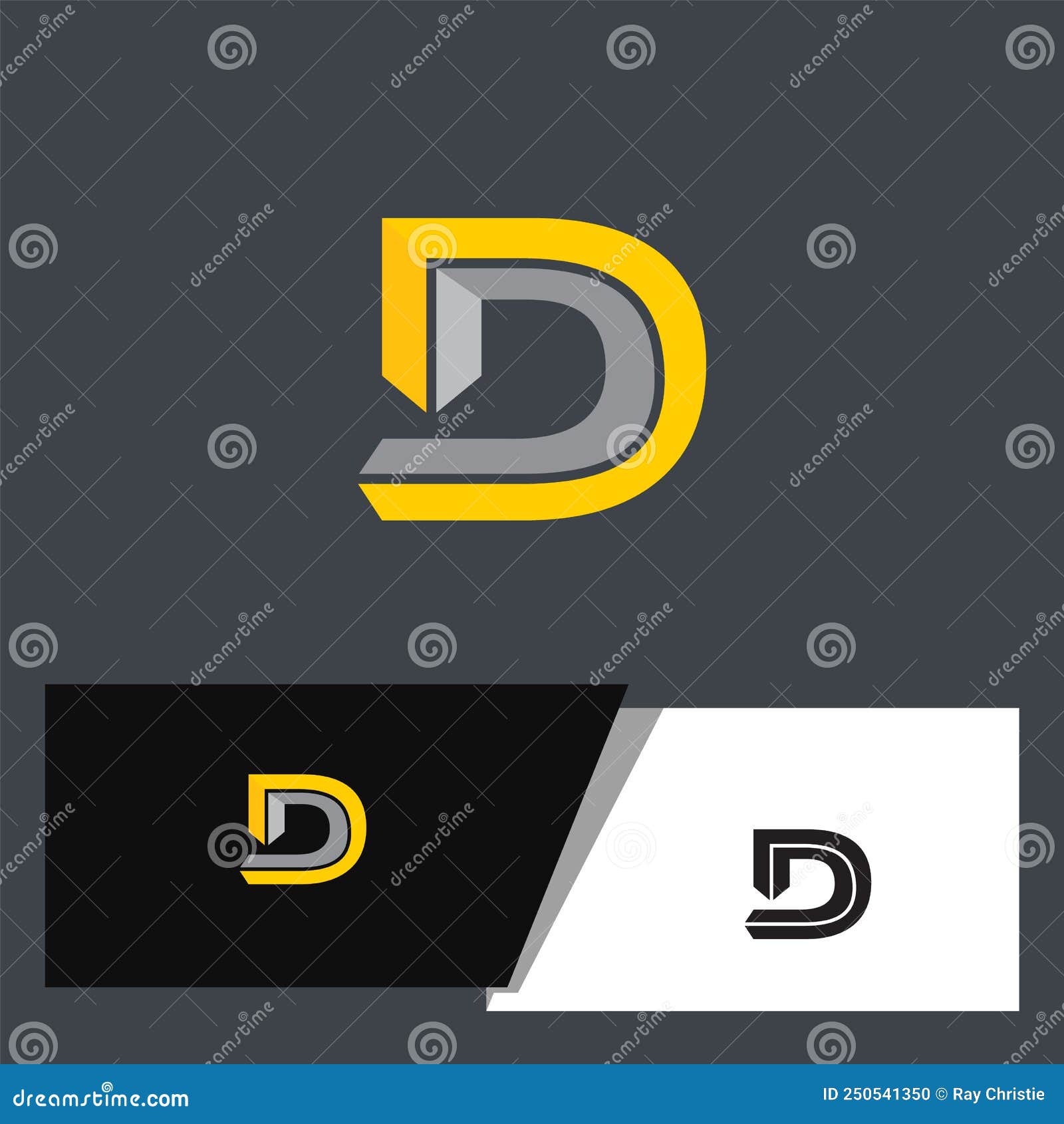Letter D in Geometric Style Stock Vector - Illustration of logo, idea ...
