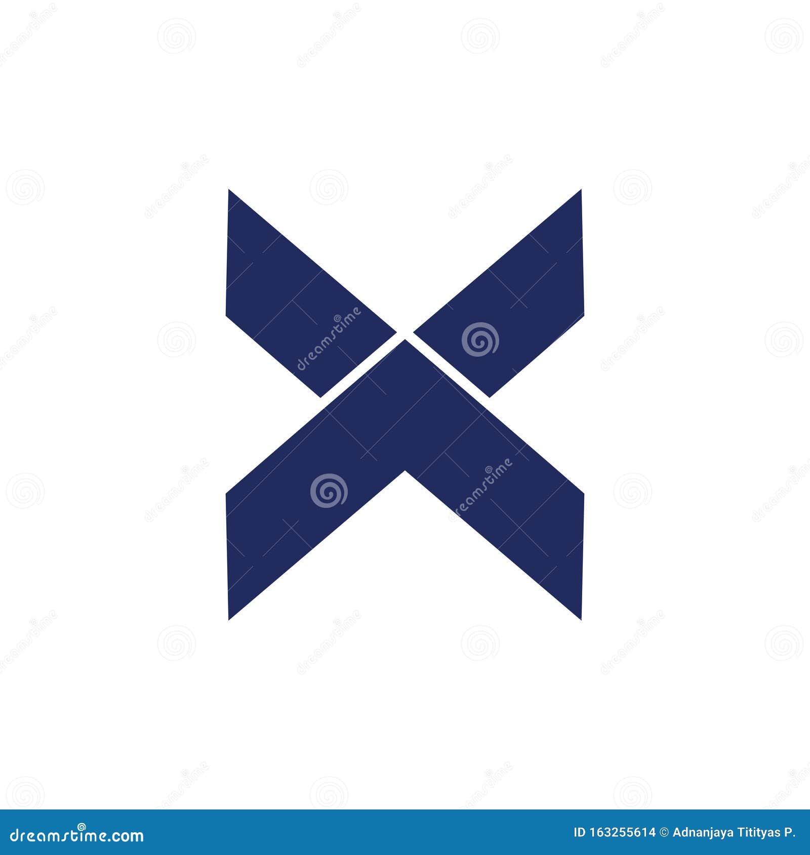 Letter X 3d Geometric Simple Logo Vector Stock Vector - Illustration of ...