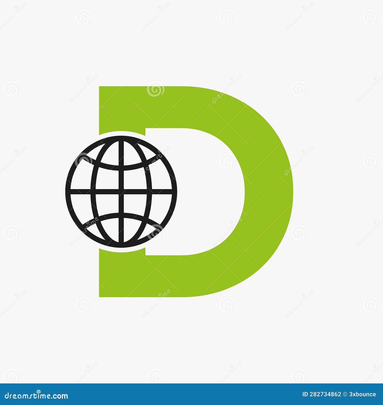 Letter D Global Logo Design. Global Logotype Symbol Vector Template ...