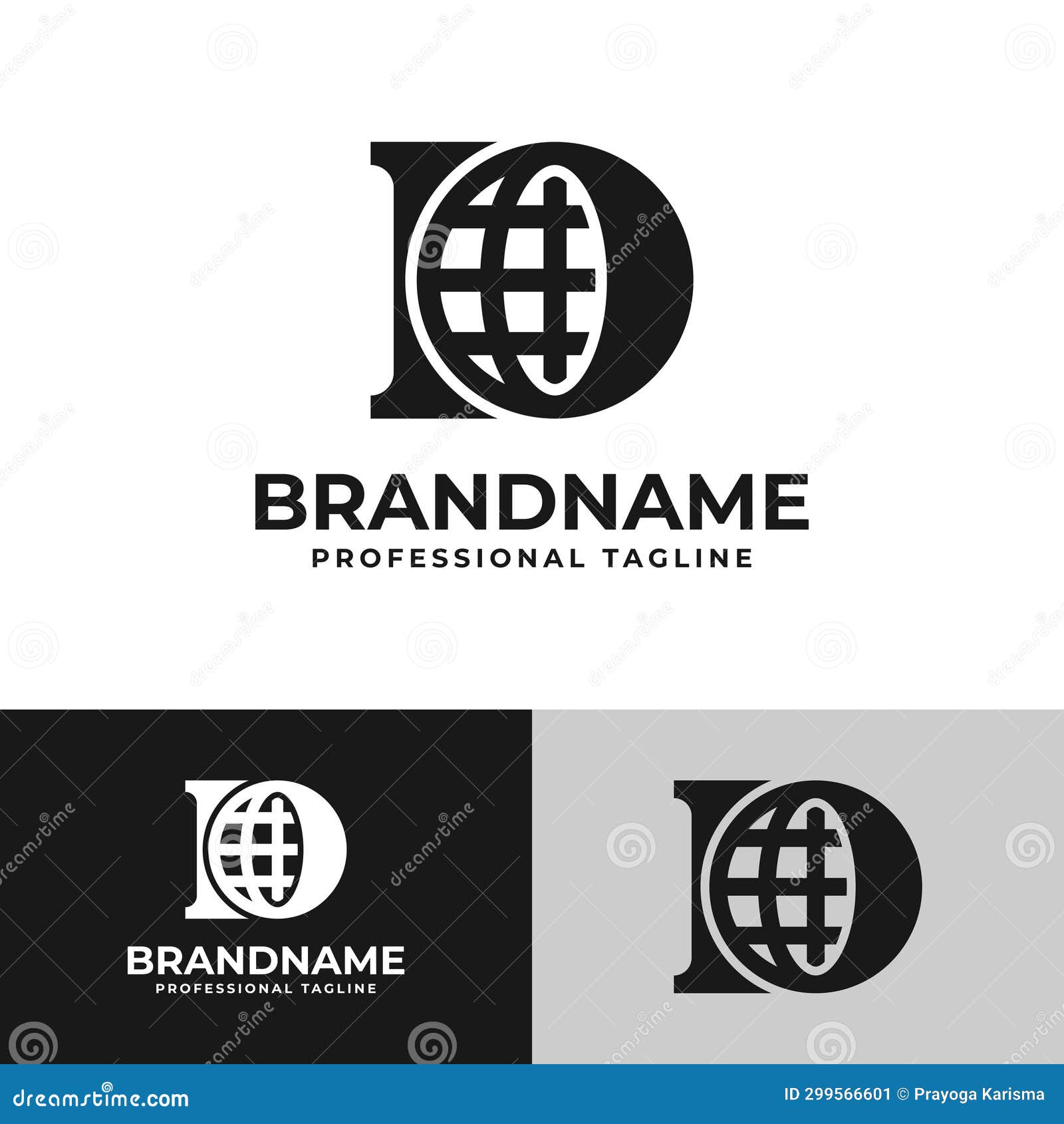 Letter D Globe Logo, Suitable for Business Related To Globe with D ...