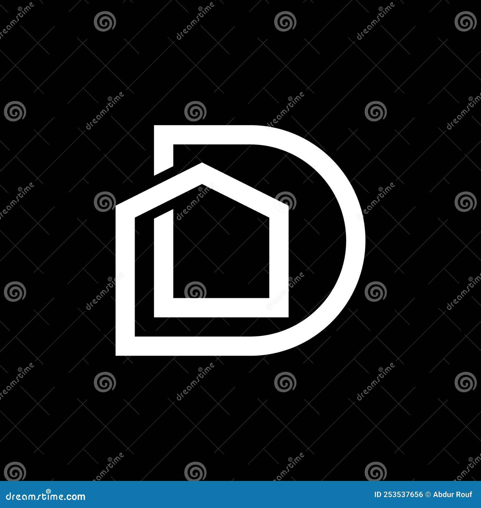 Letter D Home Building Logo Design Stock Vector - Illustration of ...