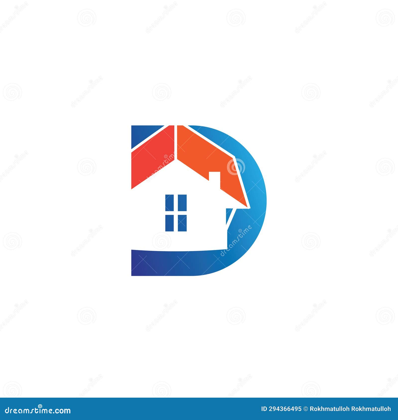 Letter D House Logo Abstract Vector Design Illustration Stock Vector ...