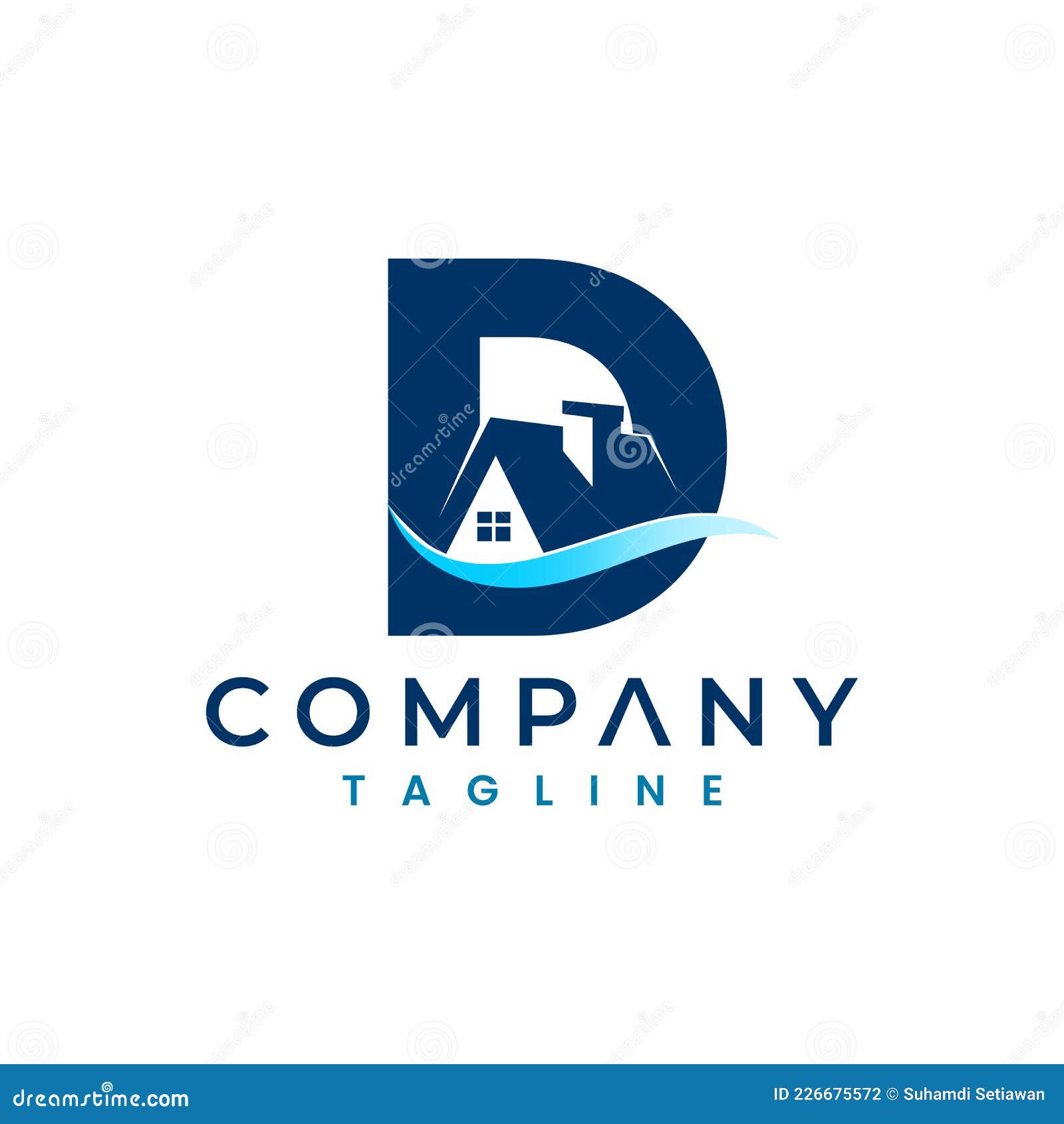 Letter D House Logo , Initial Home Logo Stock Vector - Illustration of ...