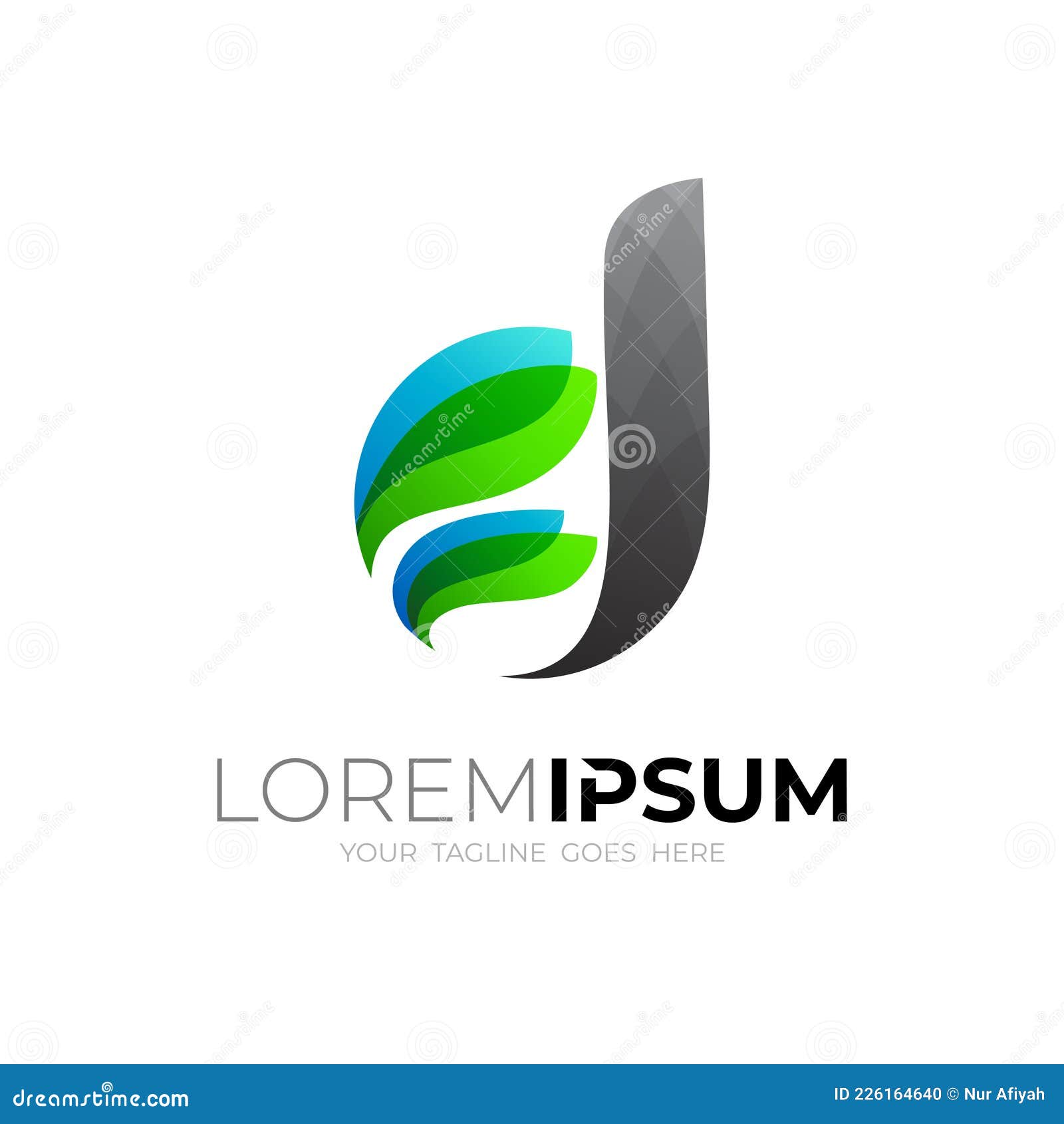 Letter D Icon and Leaf Design Nature, 3d Logos Stock Vector ...