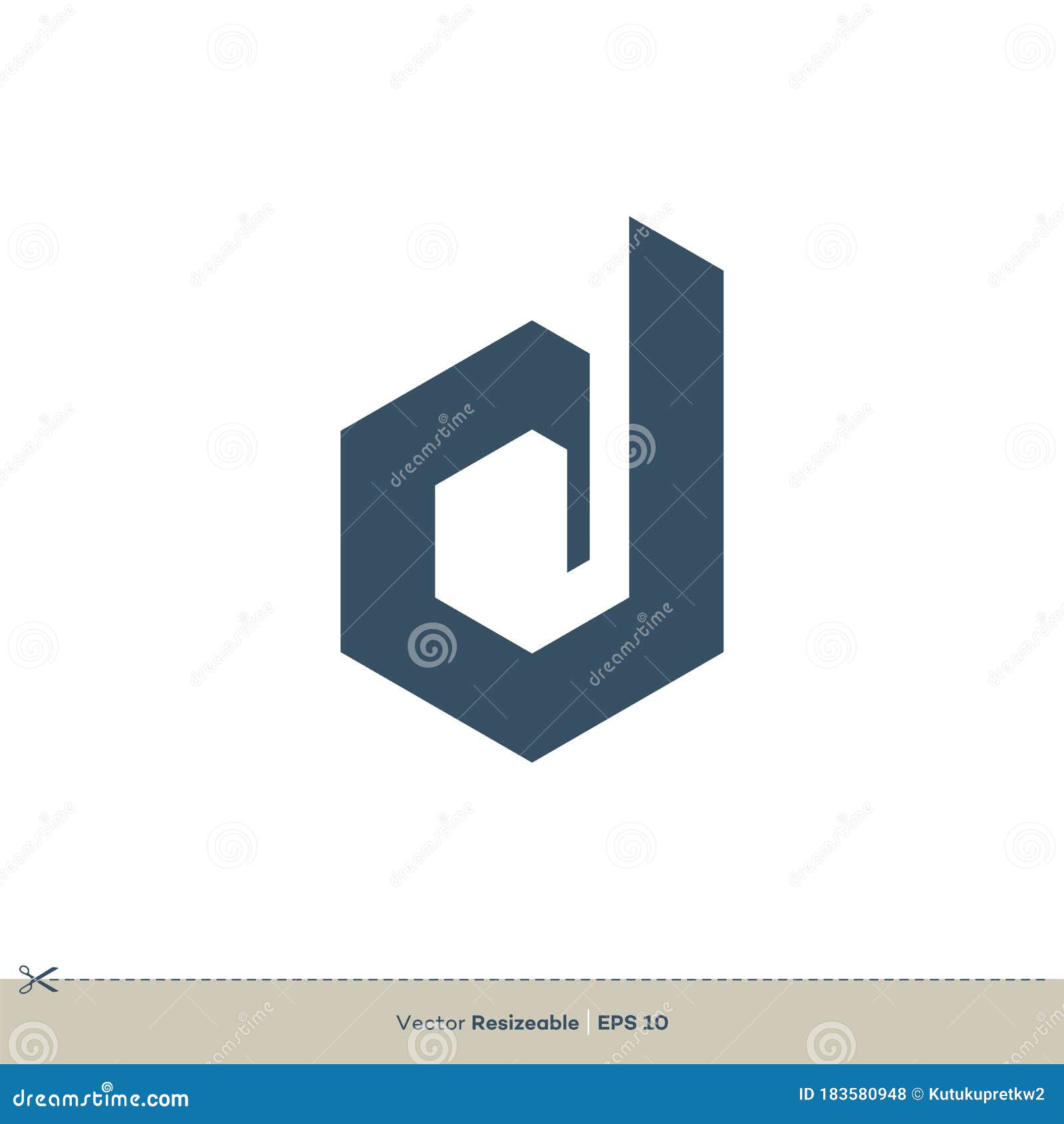 Letter D Icon Vector Logo Template Flat Design Stock Vector ...