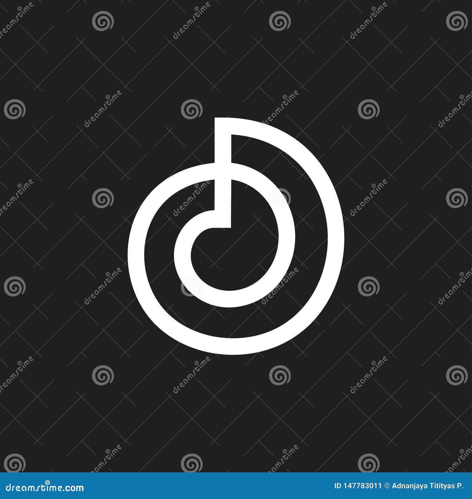 Letter D Infinity Line Logo Vector Stock Vector - Illustration of ...