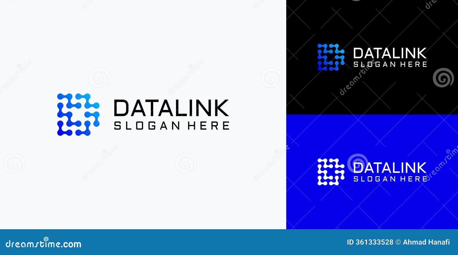 Letter D Initial Vector Logo Design with Dot Connection Stock ...