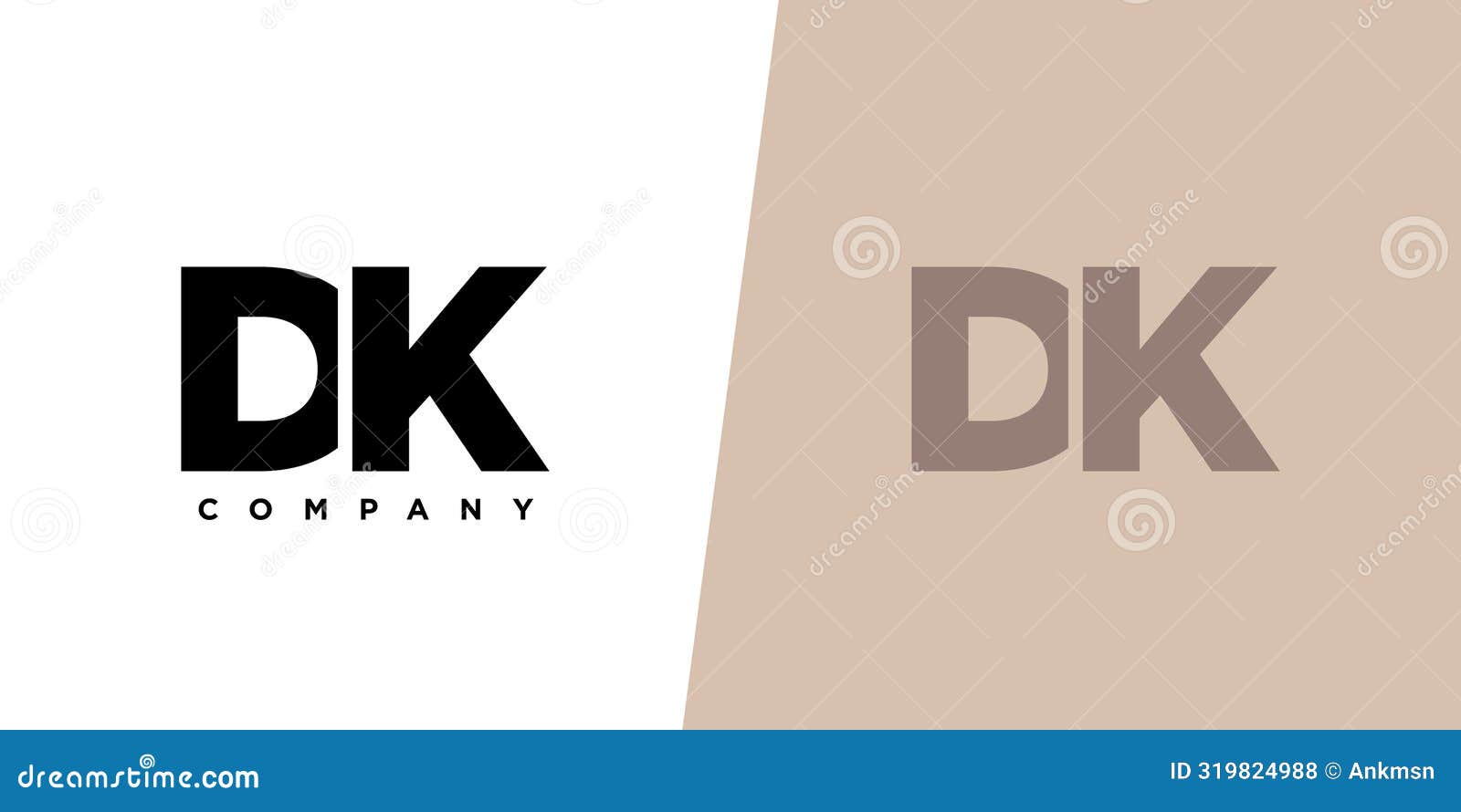 Letter D And K, DK Logo Design Template. Minimal Monogram Initial Based ...