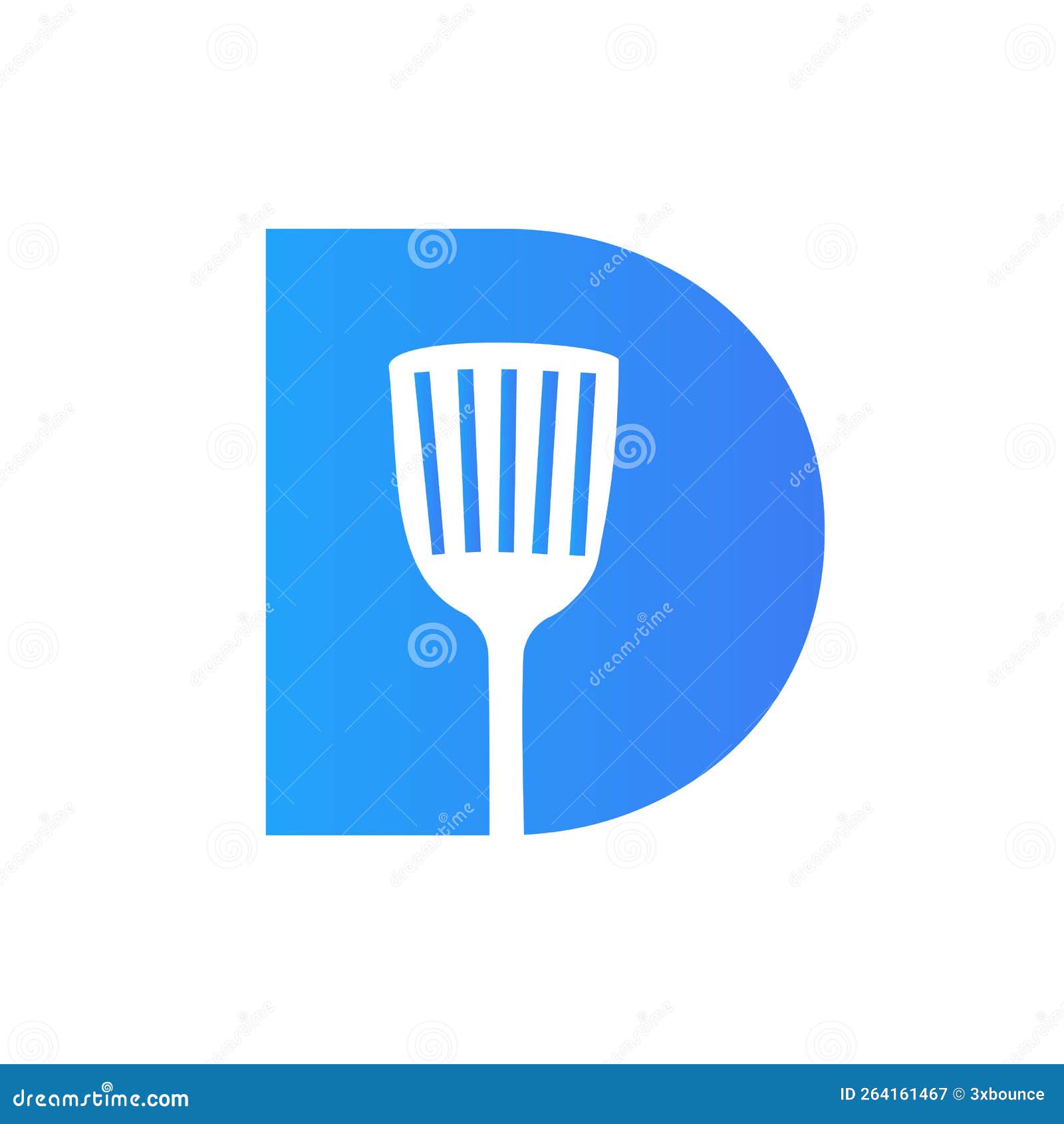 Letter D Kitchen Spatula Logo. Kitchen Logo Design Combined with ...