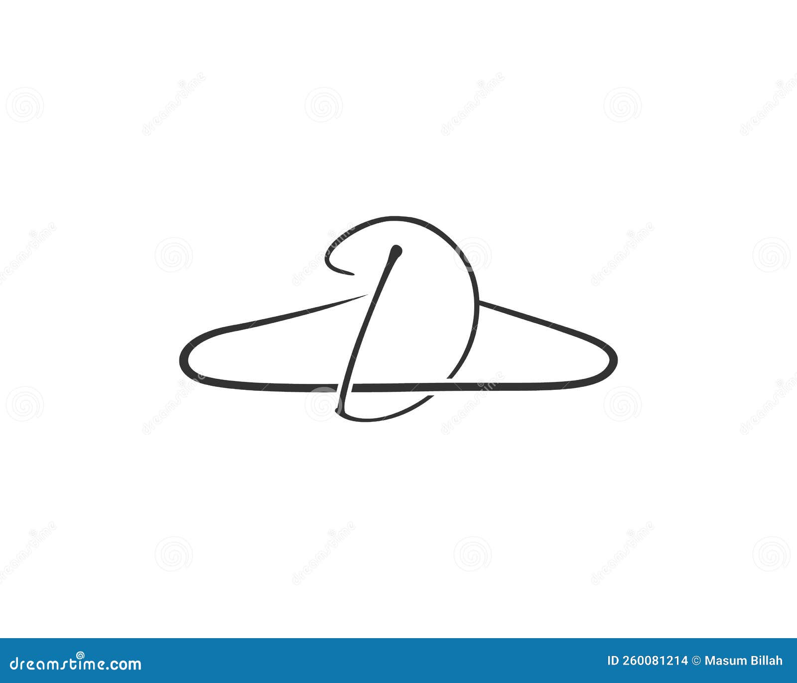 Letter D Laundry Clothes Hanger Line Logo. Stock Vector - Illustration ...