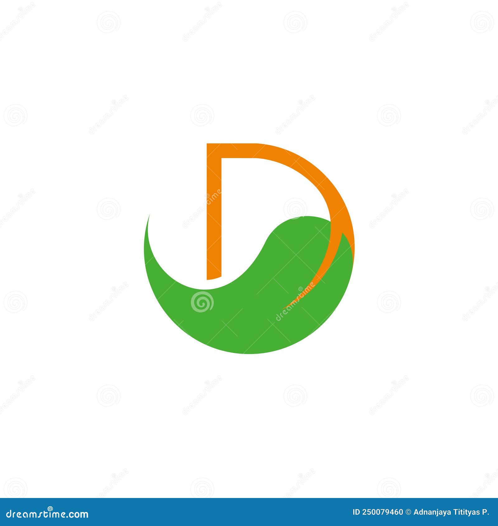 Letter D Leaf Colorful Simple Geometric Logo Vector Stock Vector ...