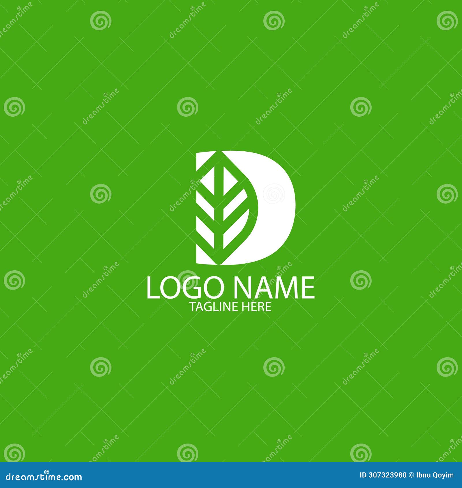 Letter D Leaf Logo Design Vector Stock Vector - Illustration of floral ...