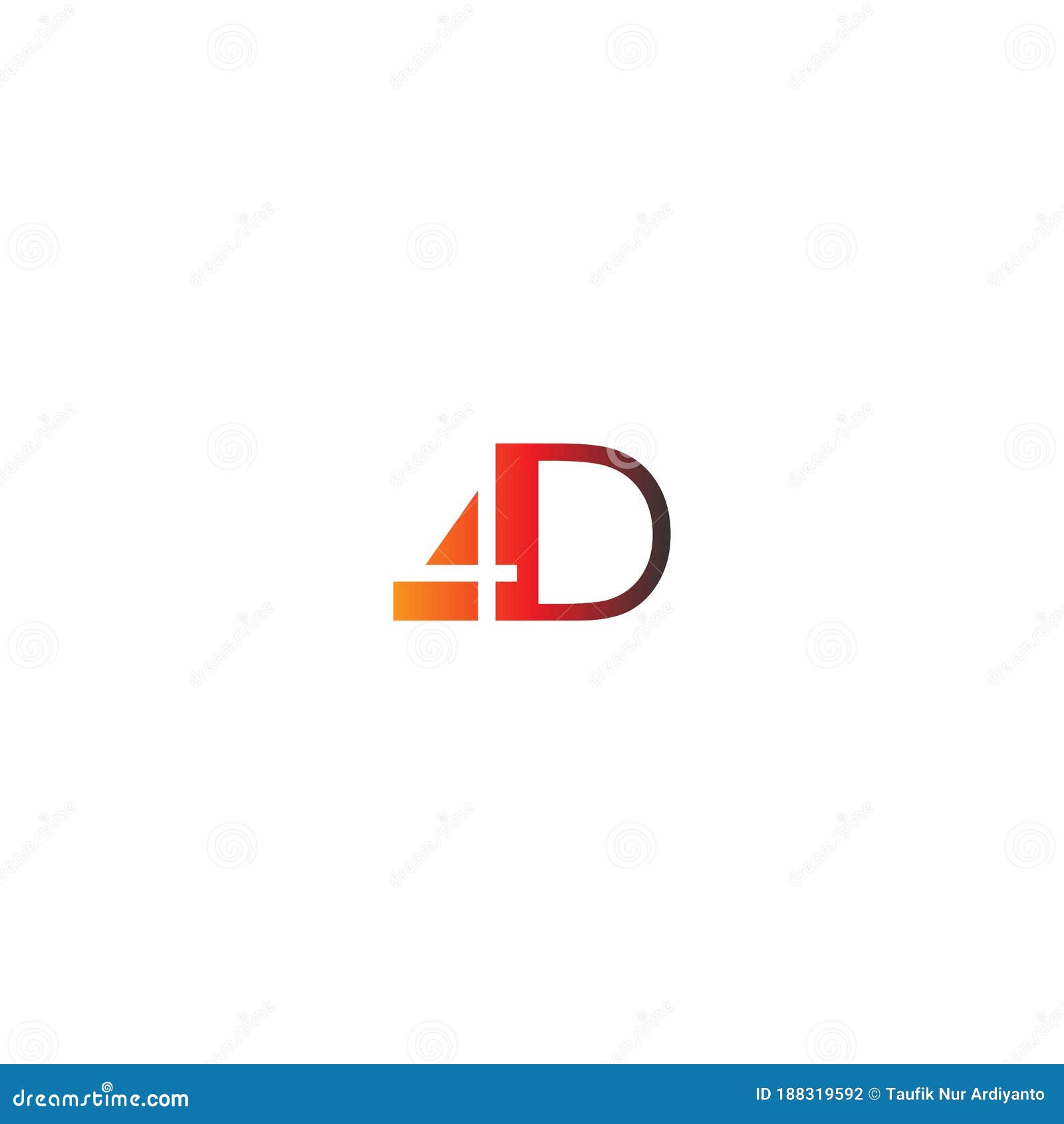Letter 4D logo combination stock vector. Illustration of luxury - 188319592