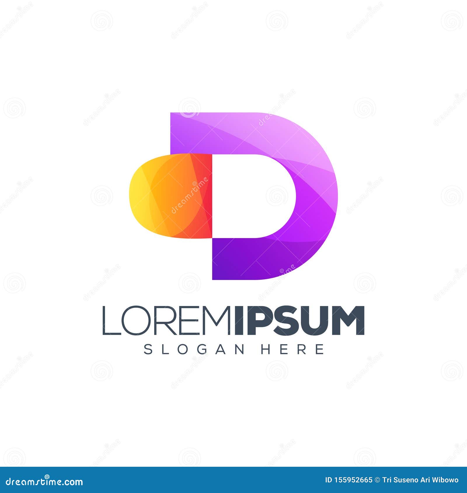 Letter D Logo Design Vector Illustration Stock Vector - Illustration of ...