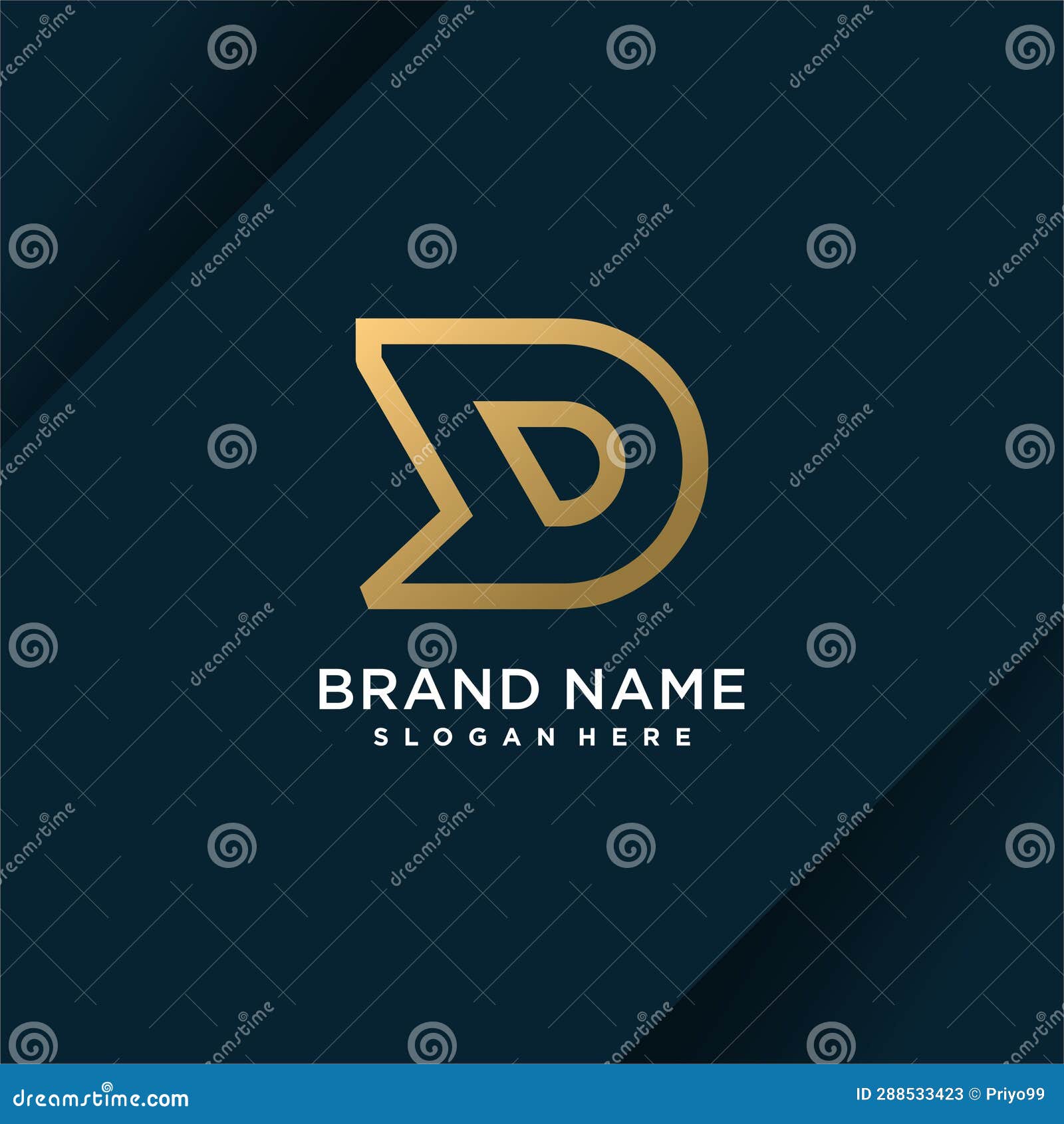 Letter D Logo Design Vector with Modern Creative Style Concept Stock ...