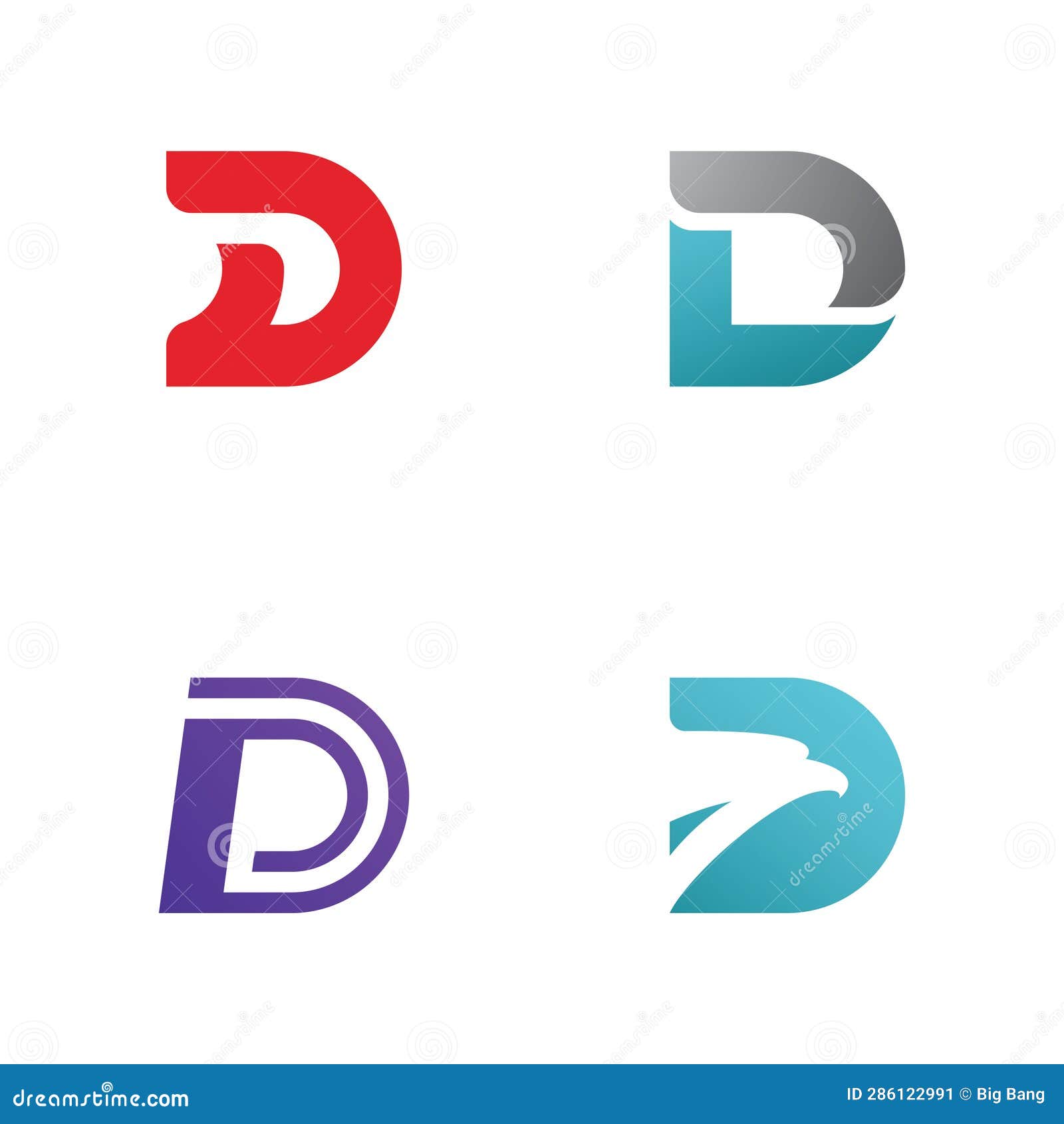 Letter D Logo Icon Design Template Stock Vector - Illustration of ...