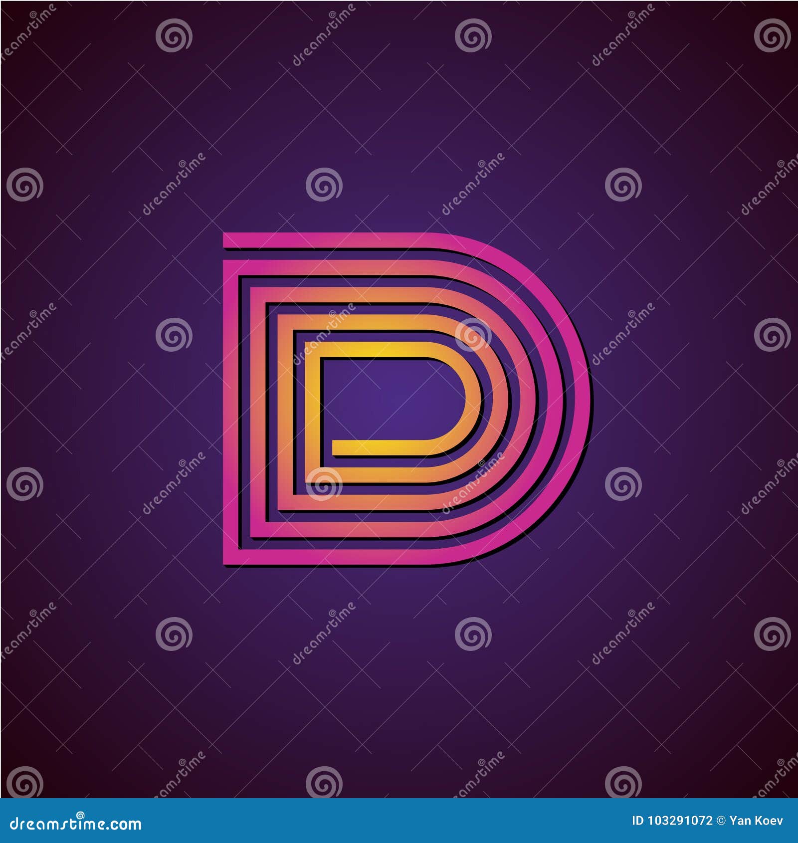 Letter D logo stock vector. Illustration of logo, elegant - 103291072