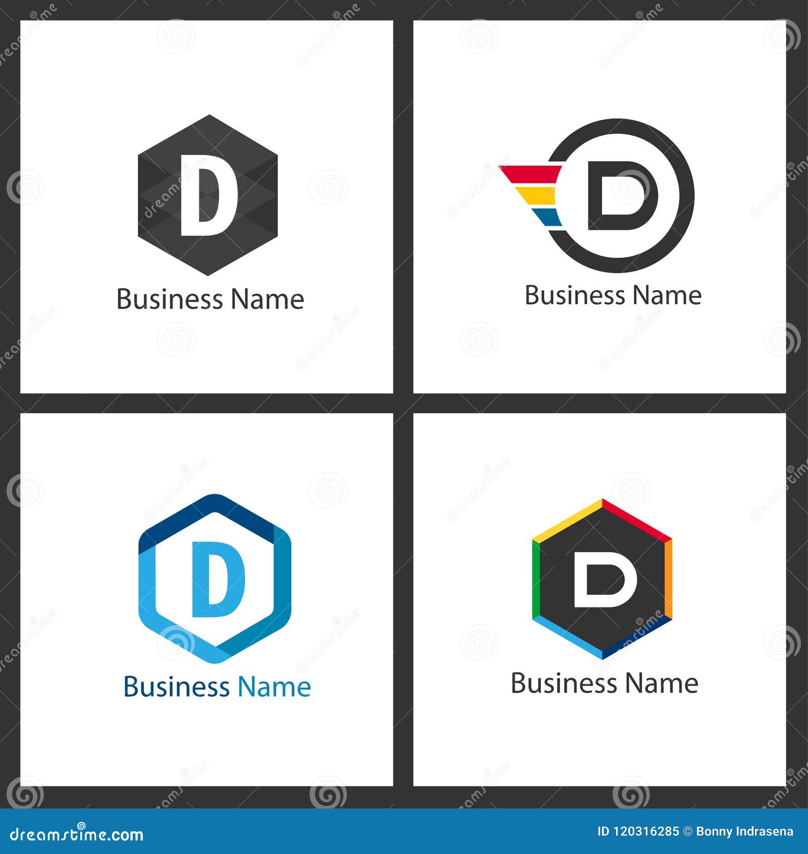 Letter D Logo Set Design stock vector. Illustration of branding - 120316285