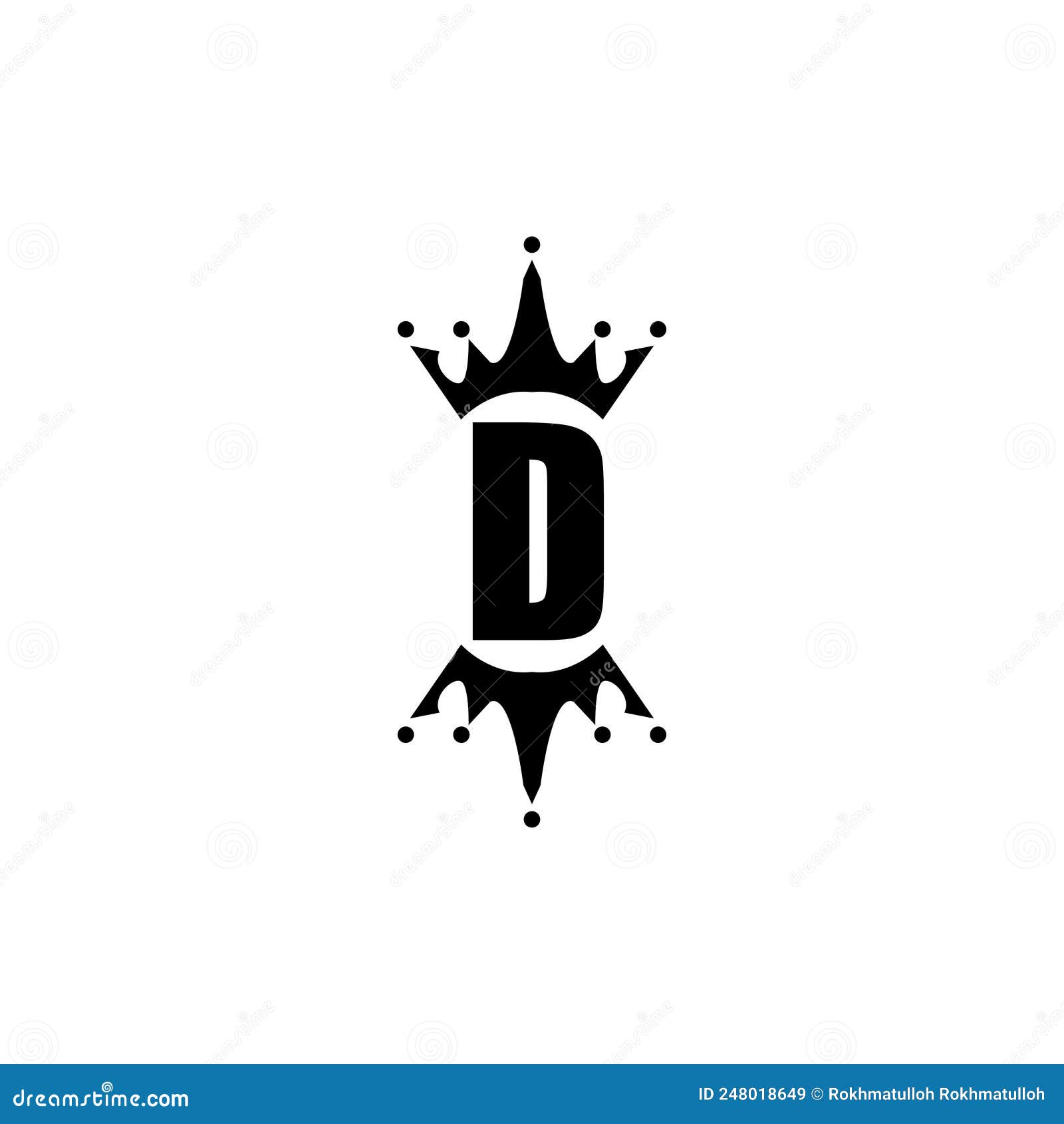 Letter D Logo Template King Crown Illustration Vector Design Stock ...