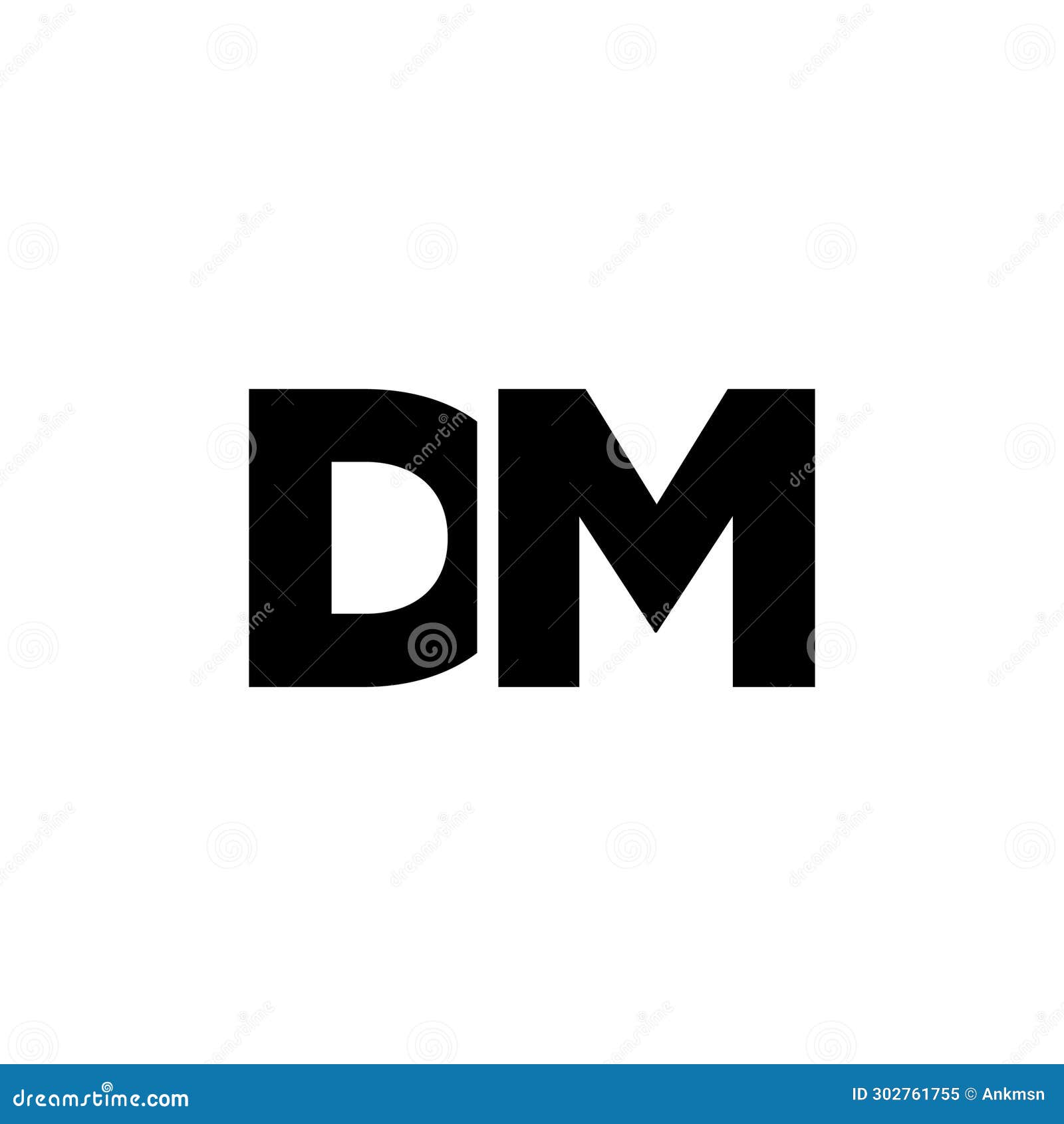 Letter D and M, DM Logo Design Template. Minimal Monogram Initial Based ...