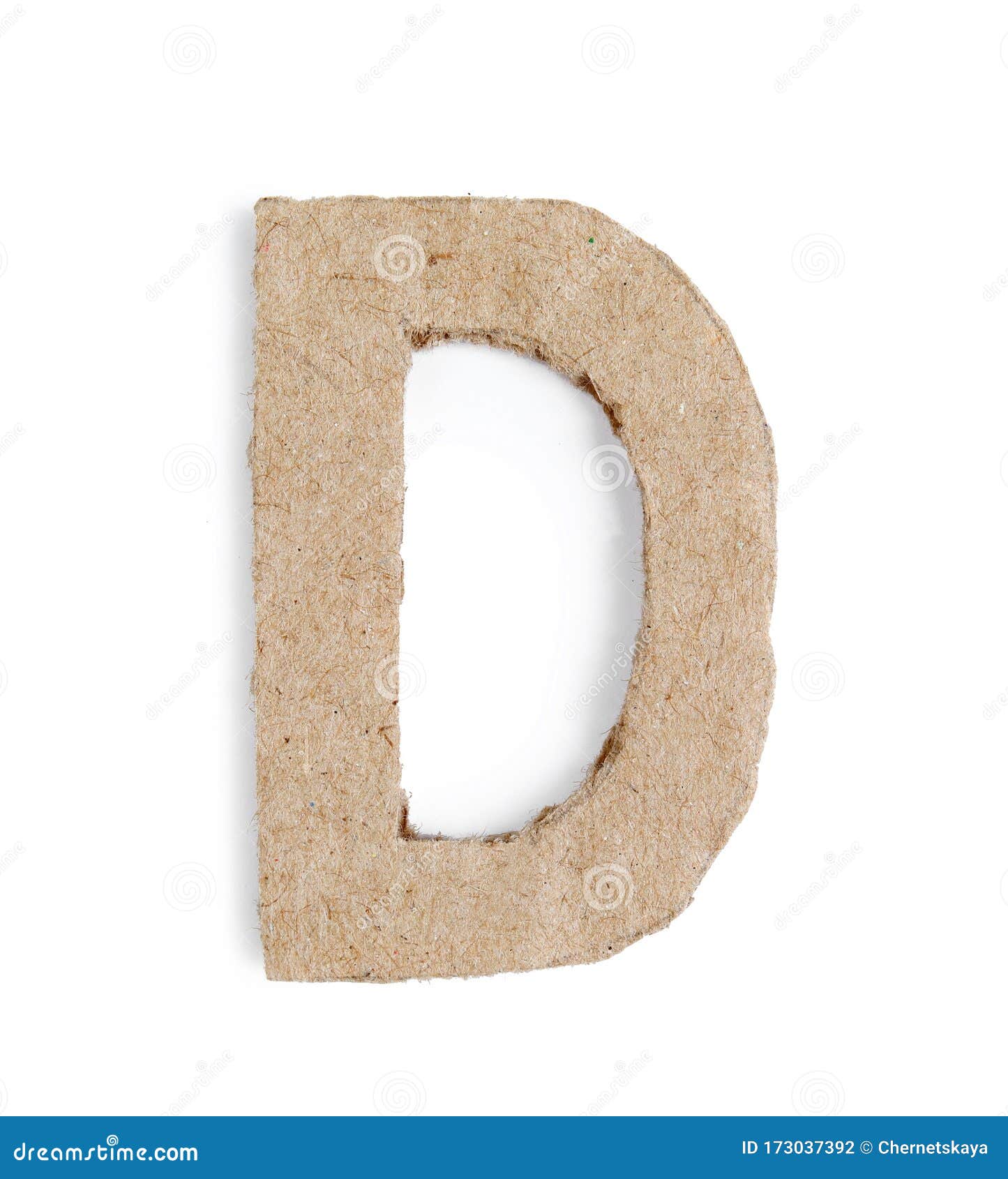 Letter D Made of Cardboard Isolated Stock Photo - Image of material ...