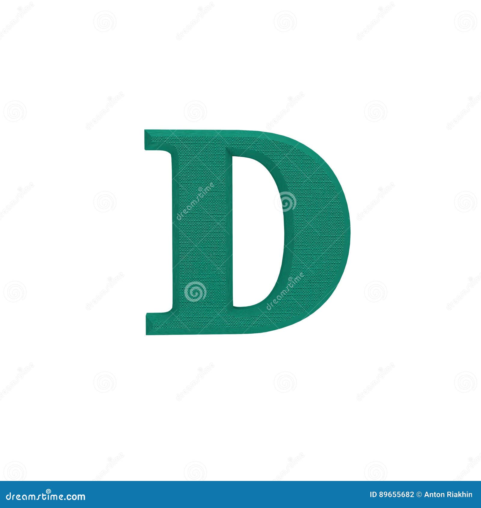 Letter D Made of Cloth, Tissue Texture, 3d Illustration Stock ...