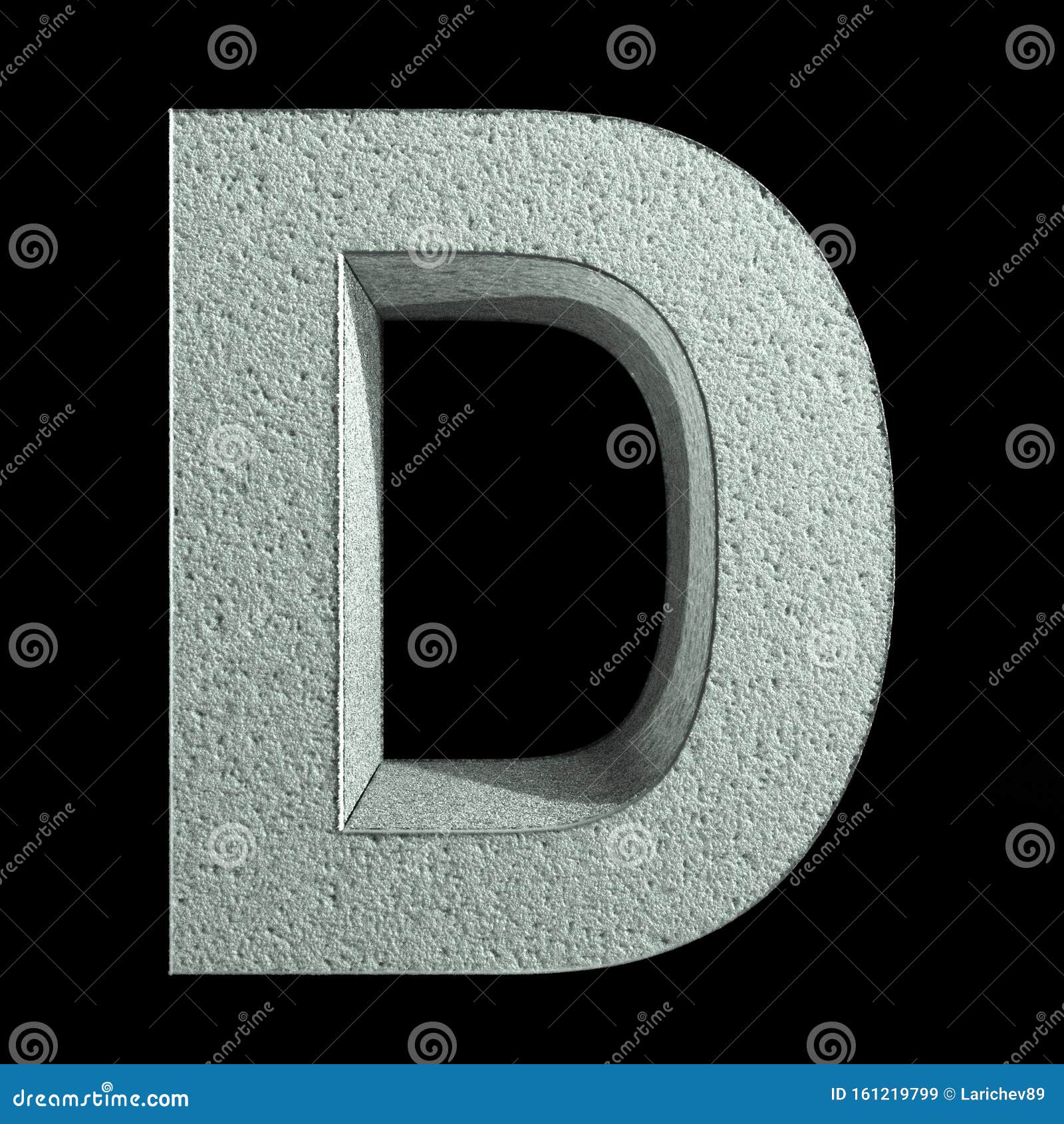Letter D Made of Snow. Snow Font Stock Illustration - Illustration of ...